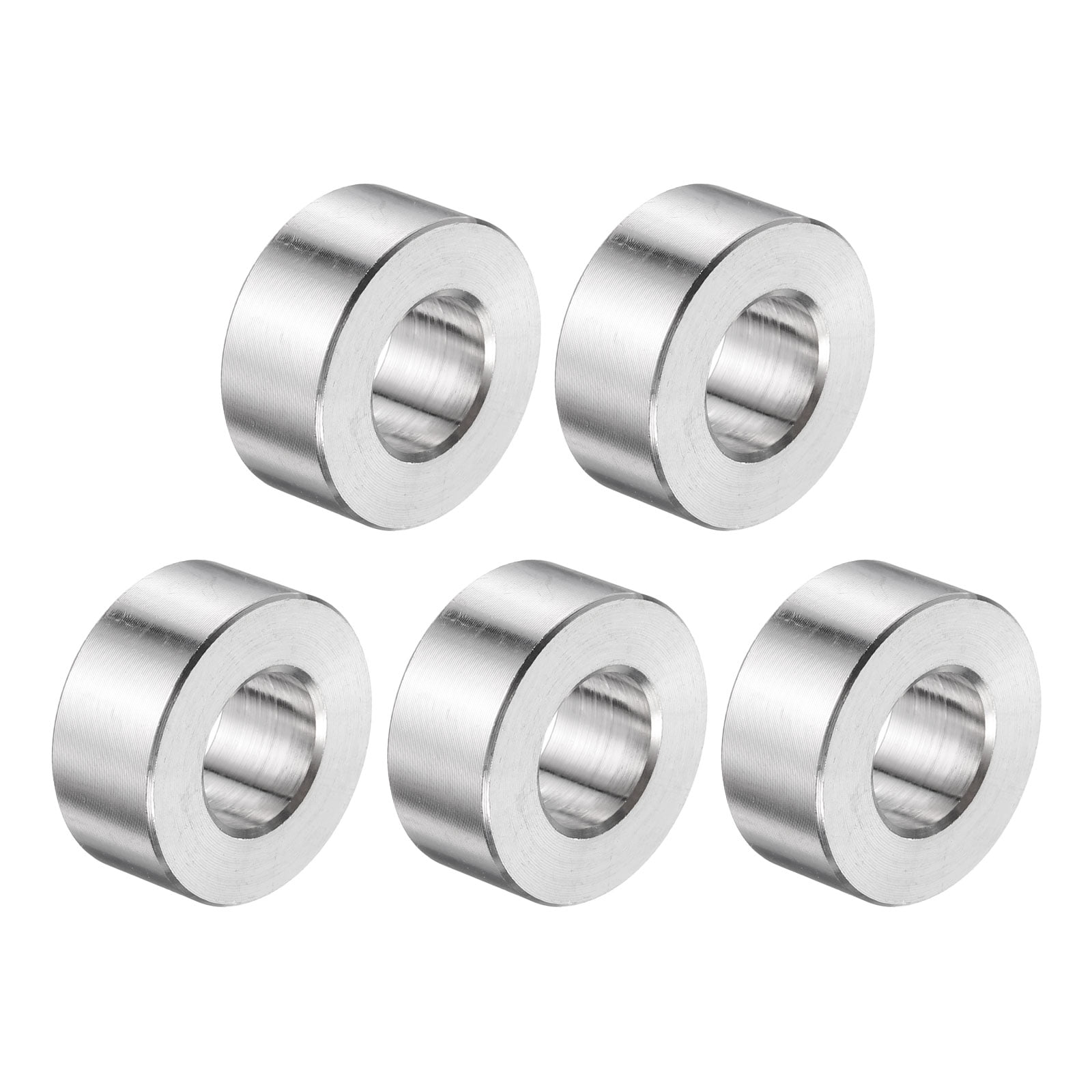 5 Pack Stainless Steel Spacer 1/2" Bore x 1" OD x 7/16" Length Screw ...