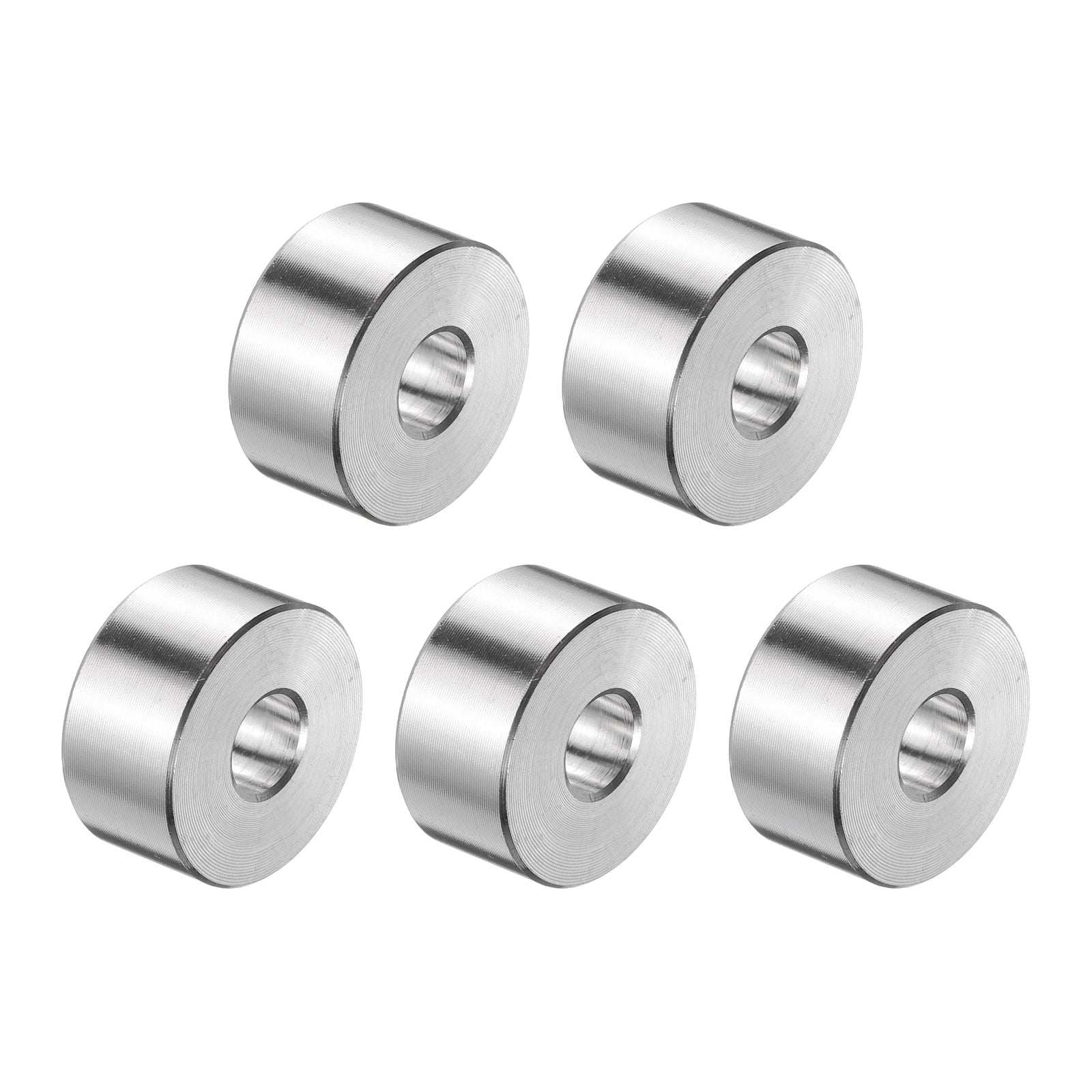 5 Pack Stainless Steel Spacer 1/4" Bore x 3/4" OD x 7/16" Length Screw ...