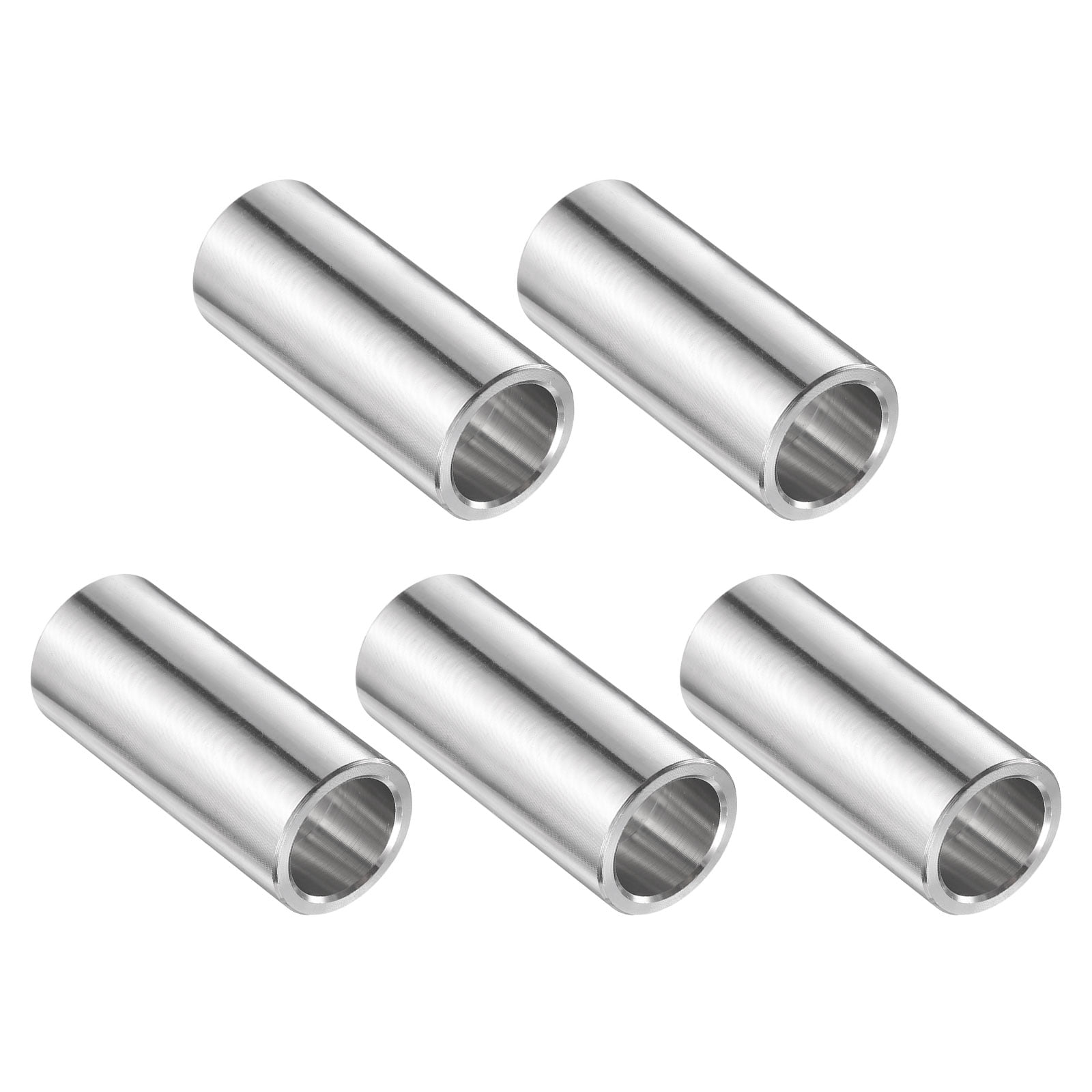 5 Pack Stainless Steel Spacer 3/4" Bore x 1" OD x 2" Length Screw ...