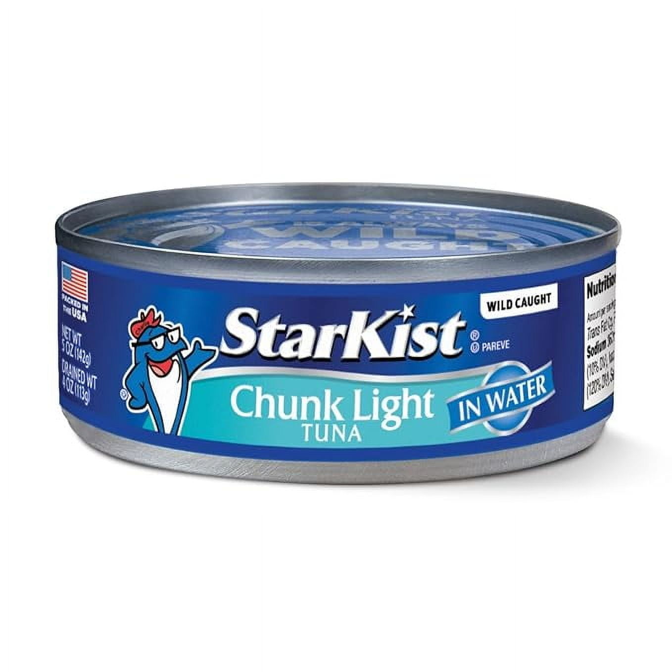 (5 Pack) StarKist Chunk Light Tuna in Water, 5 oz Canned Tuna Fish ...