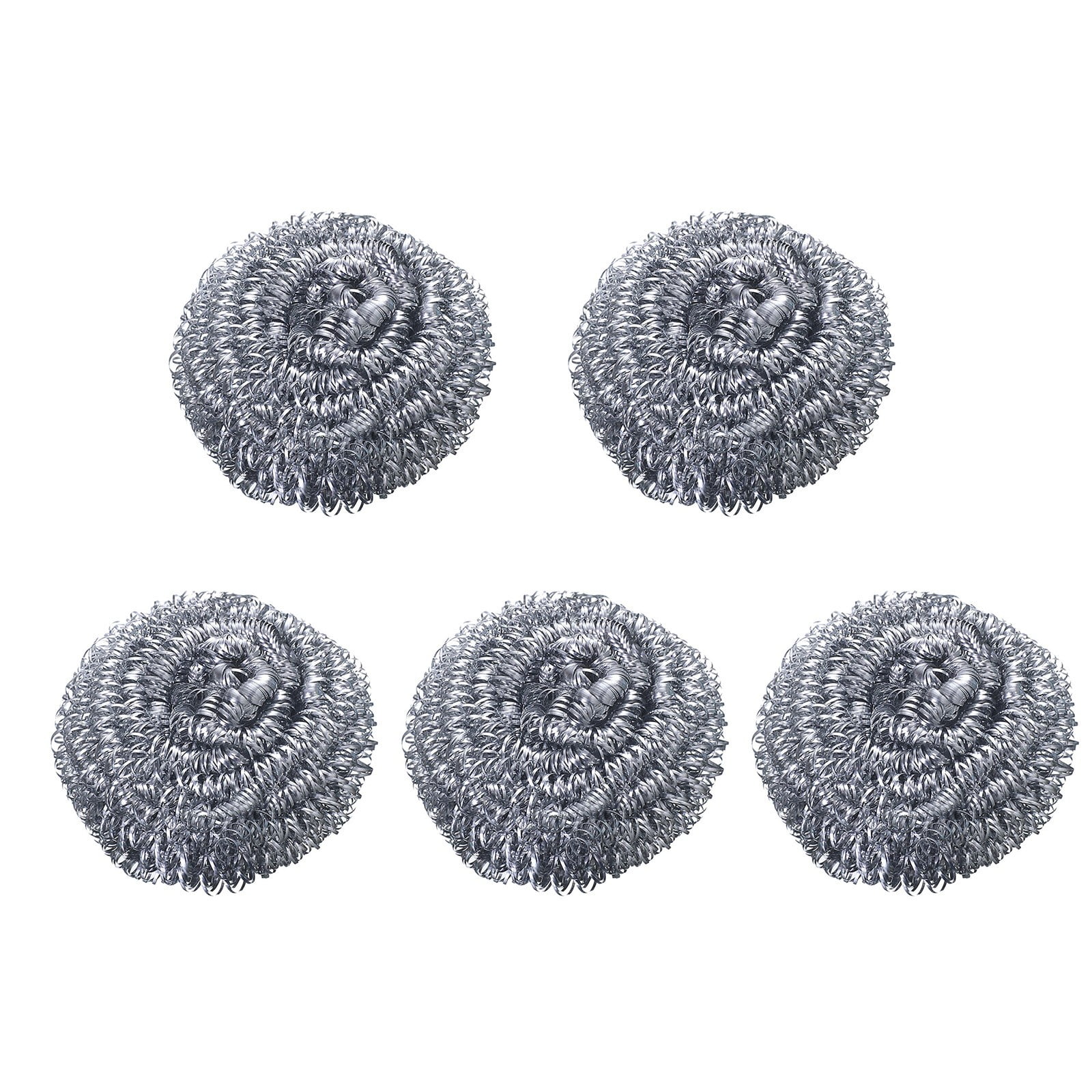 5 Pack Steel Wool Scrubber, Metal Kitchen Scrubbing Sponges ...