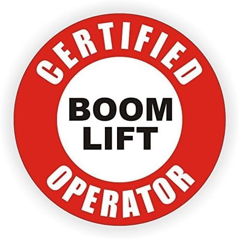 5 Pack - StickerDad® Certified Boom Lift Operator - Vinyl Hard Hat ...