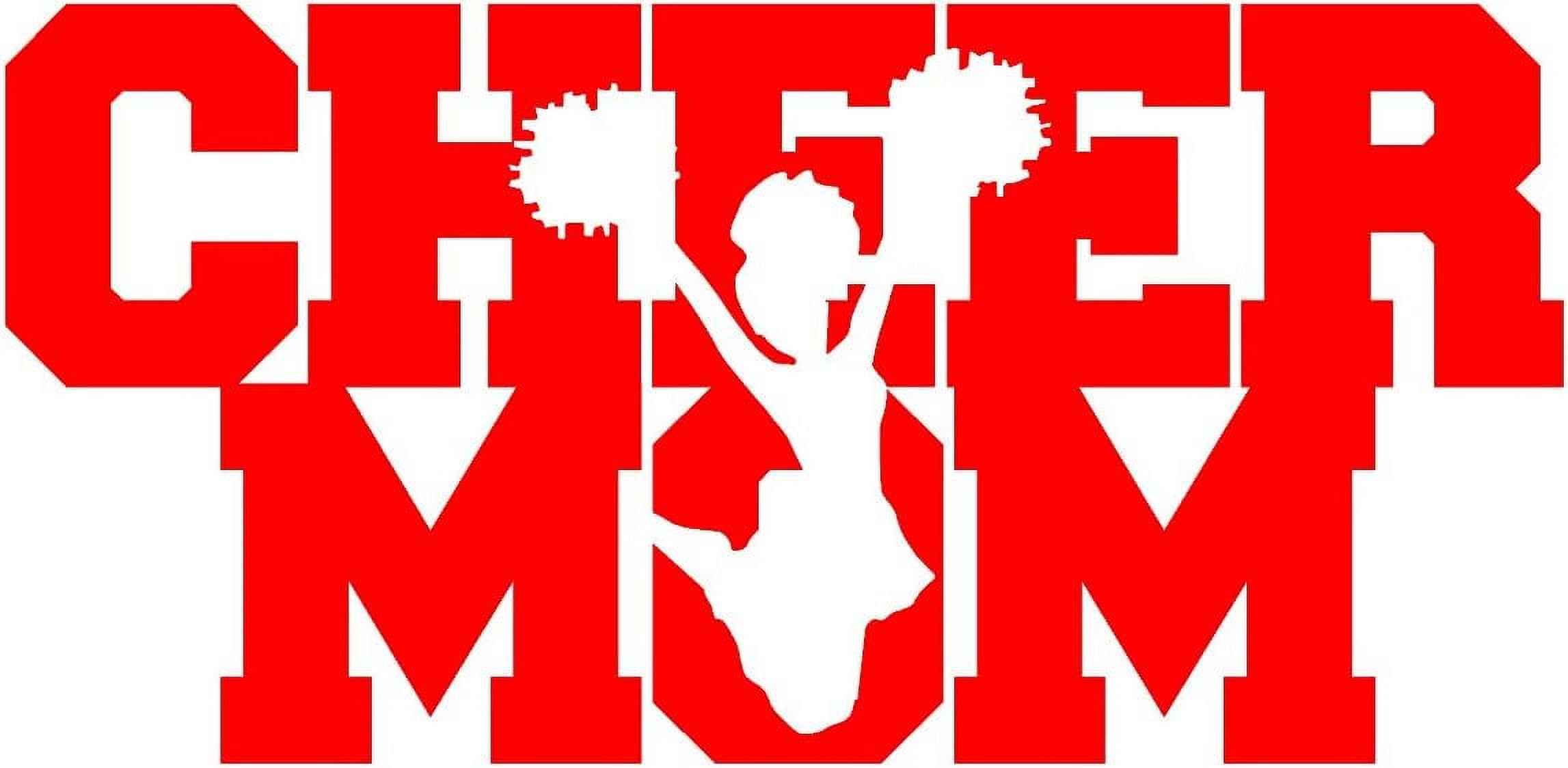 5 Pack - StickerDad® Cheer MOM with Jumper V1 Vinyl Decal - Size: 6 ...