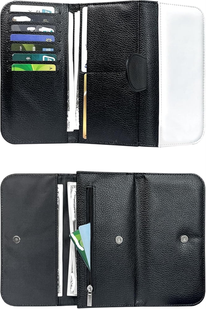 5 Pack Sublimation Blank Trifold Wallet PU Leather Coin Purse 7 Card ...