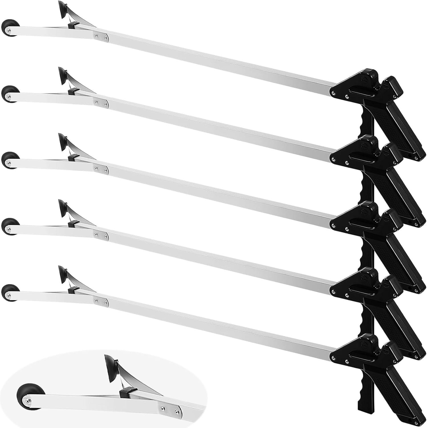 5 Pack Suction Cup Reacher Grabber Heavy Trash Picker Grabber Tool ...