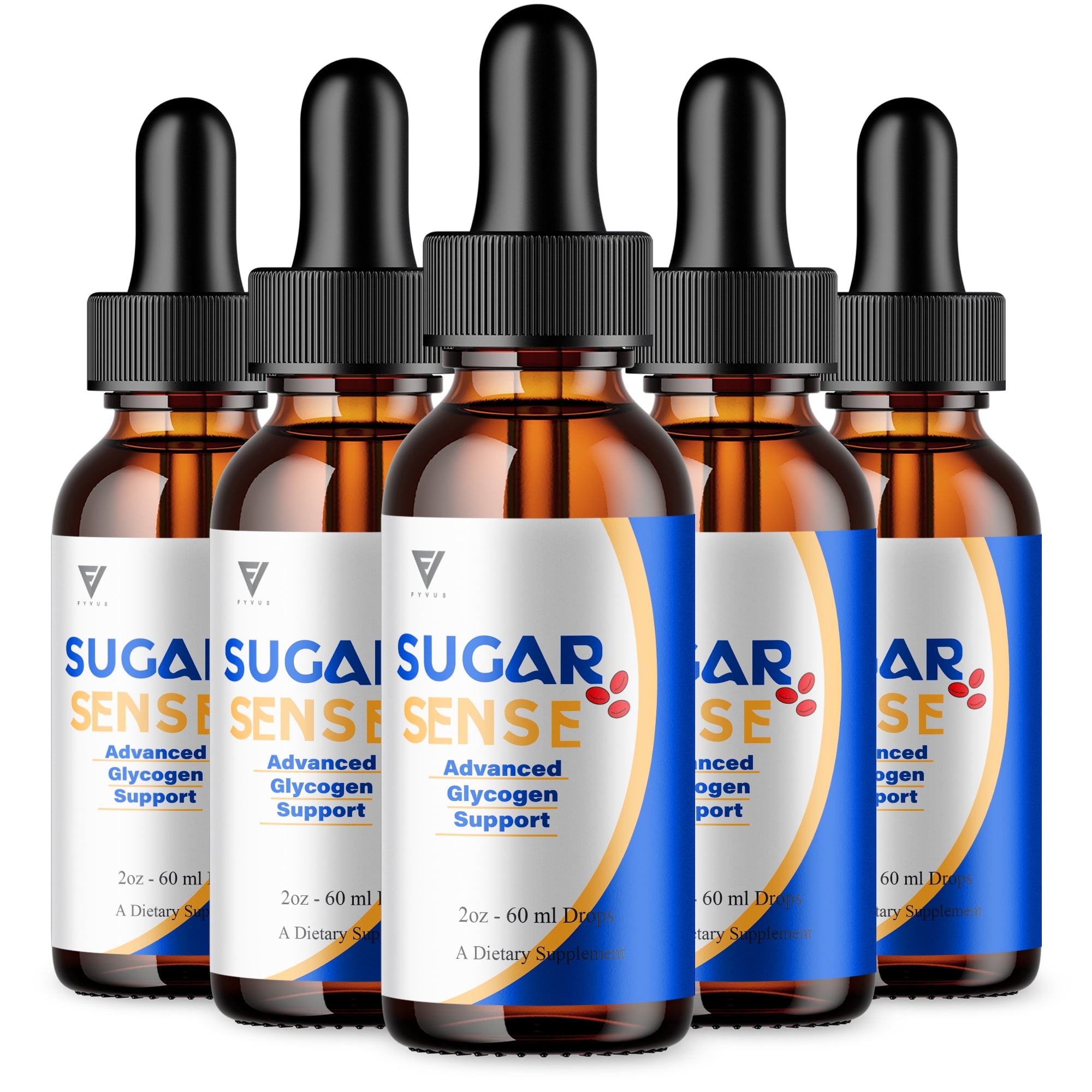 (5 Pack) Sugar Sense Glycogen Support Supplement SugarSense Premium Drops (10oz) - Walmart.com