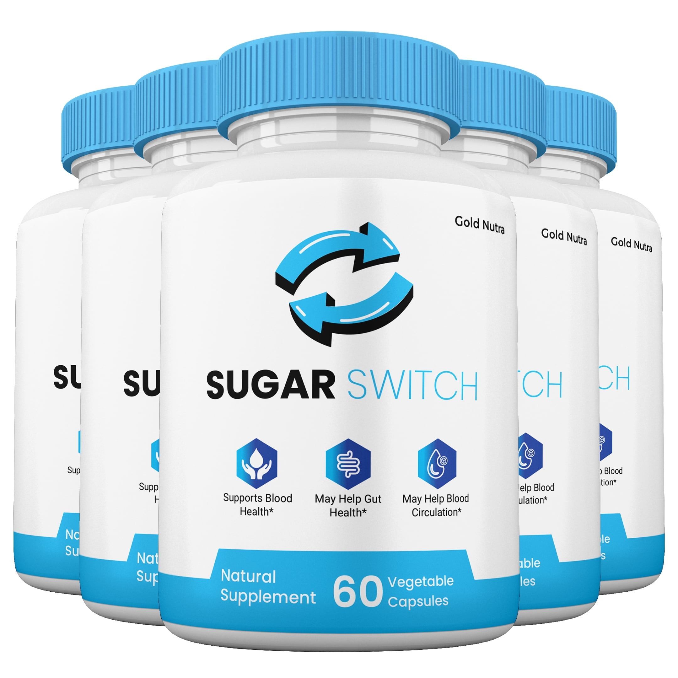 (5 Pack) Sugar Switch Glycogen Pills, SugarSwitch Capsules Advanced ...