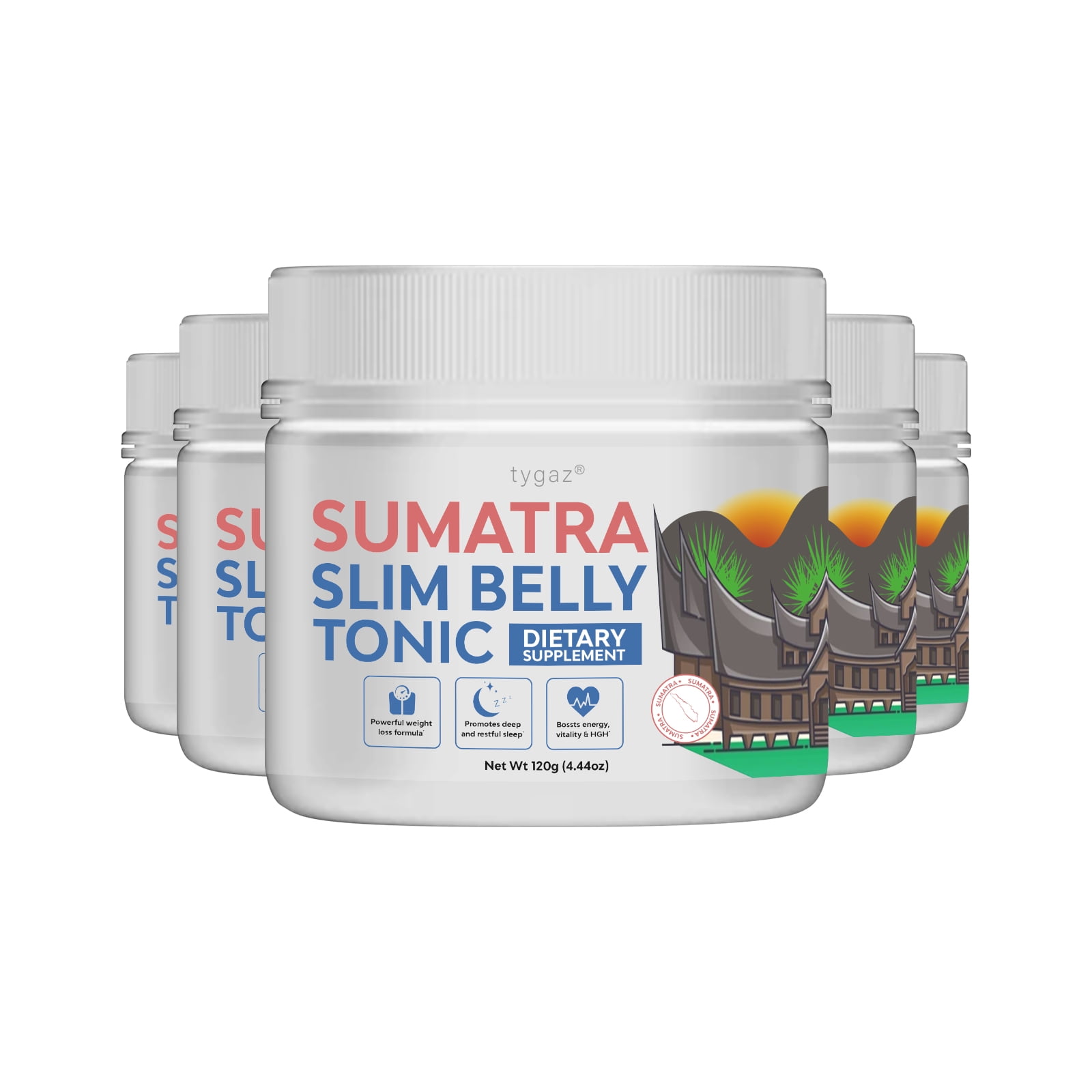 Sumatra Slim - 5 Pack Belly Tonic Powder, Weight Loss Dietary ...