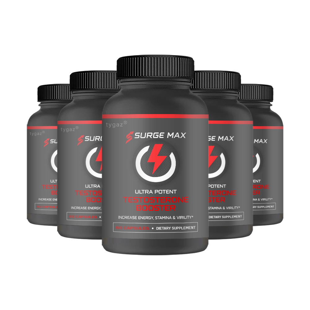 (5 Pack) Surge Max - Surge Max Booster for Men - Walmart.com