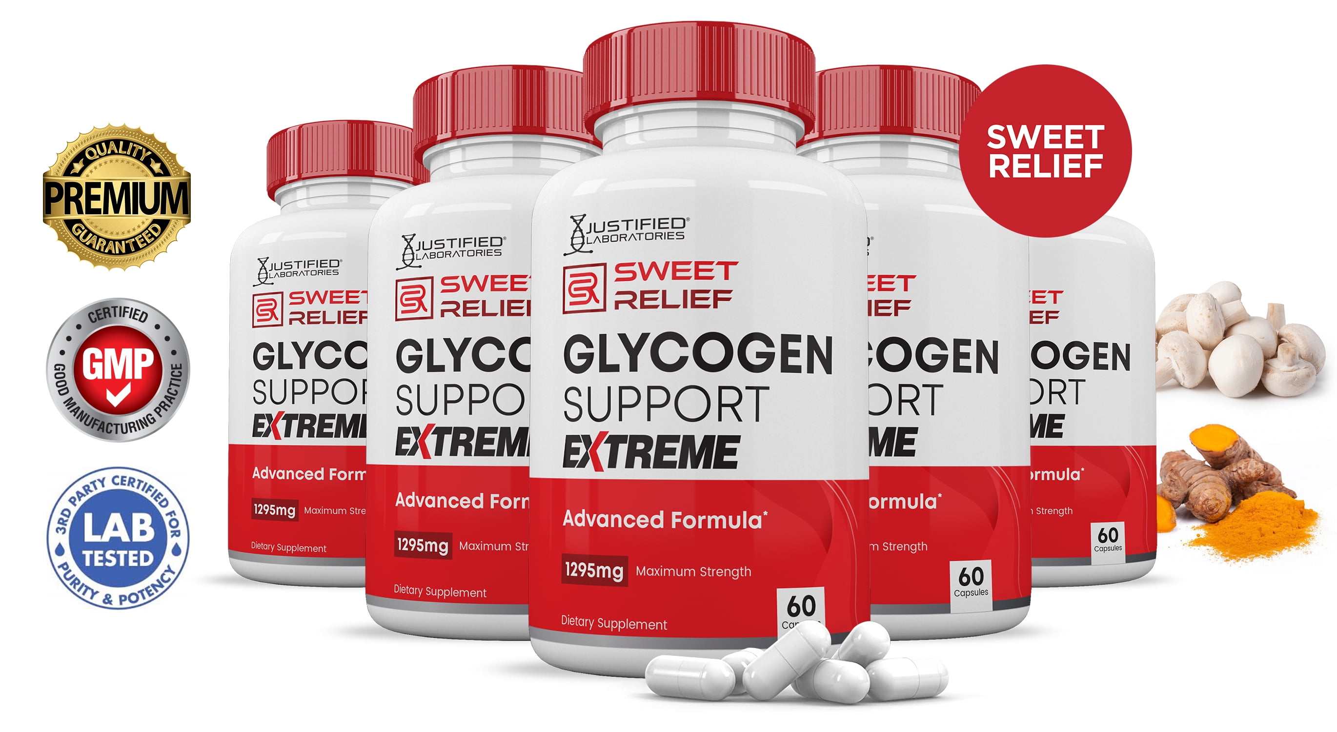 (5 Pack) Sweet Relief Glycogen Extreme Advanced Formula 1295MG 300 ...