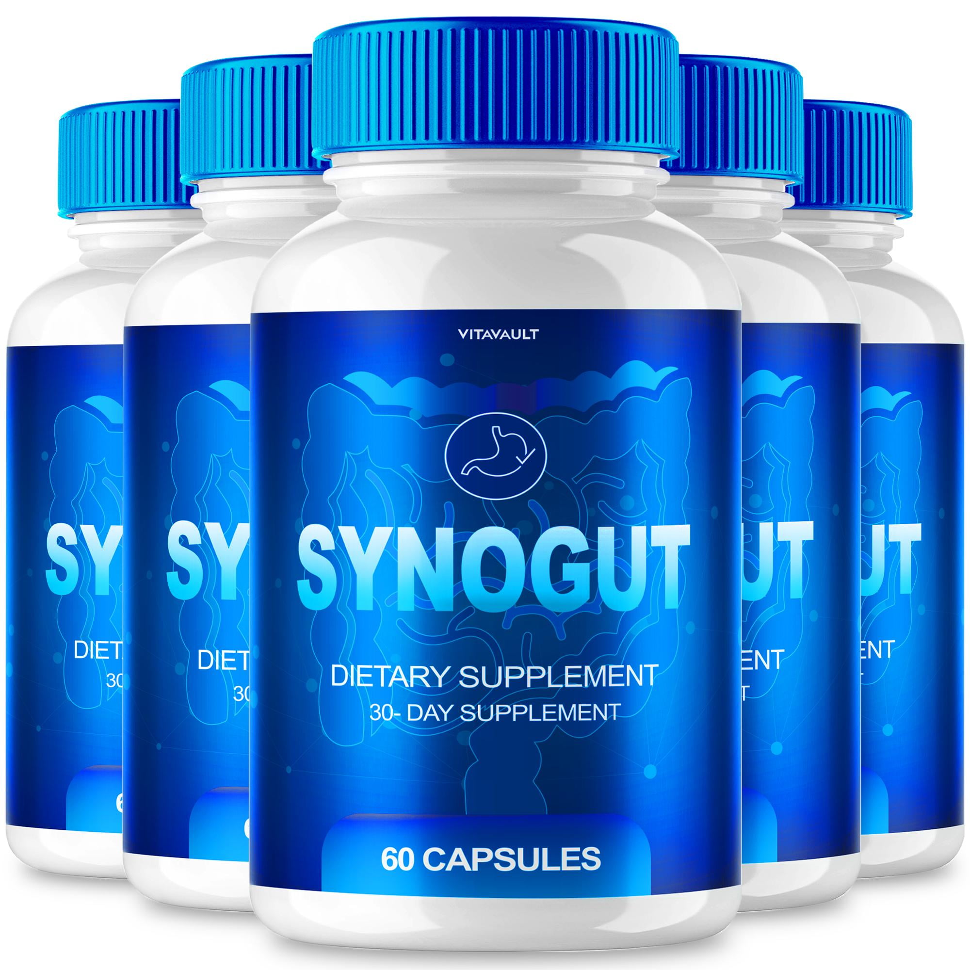 (5 Pack) Synogut Digestive Health Support, 300 Capsules - Enhance Your ...