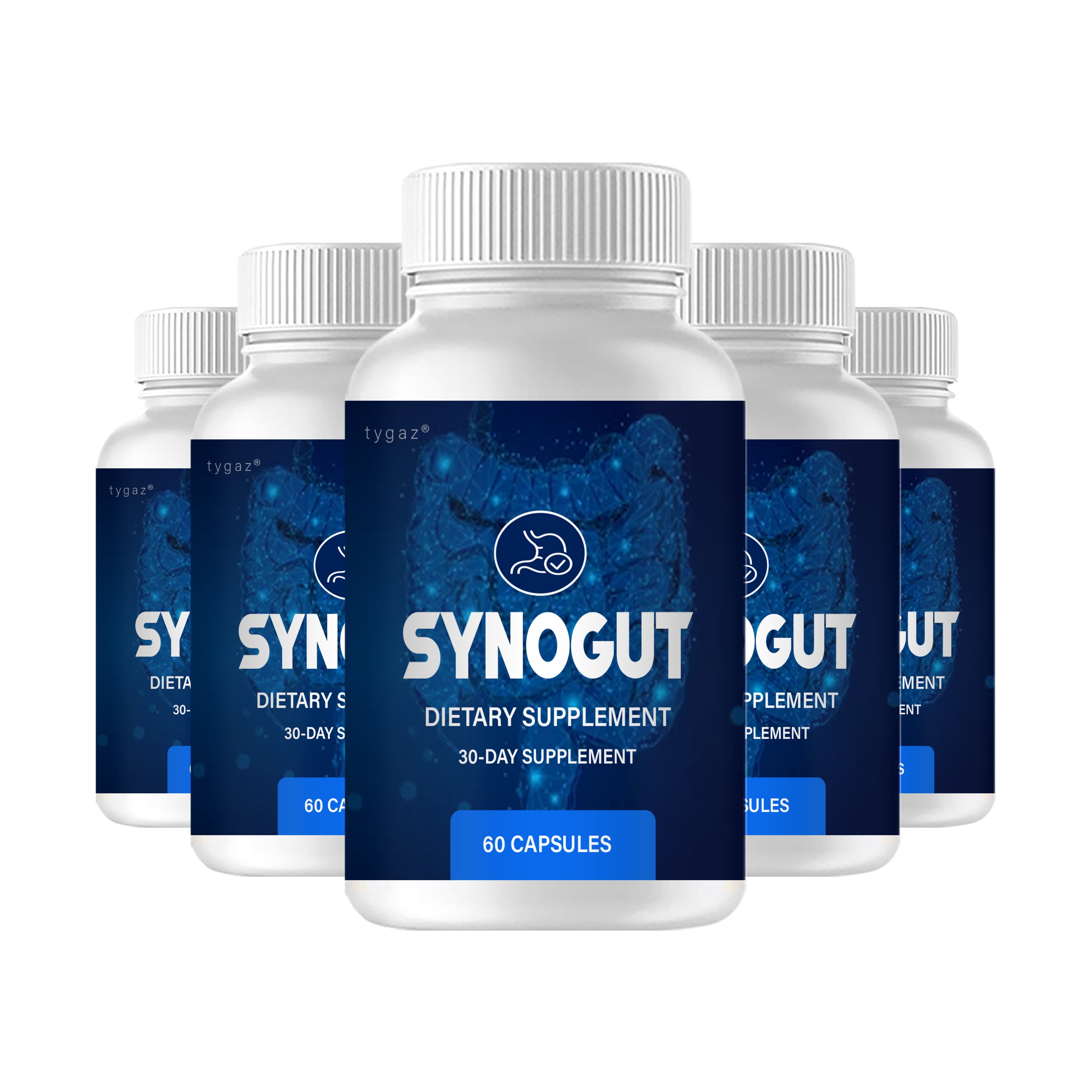 (5 Pack) Synogut - Advanced Blood Pressure Support Capsules, Glucose ...