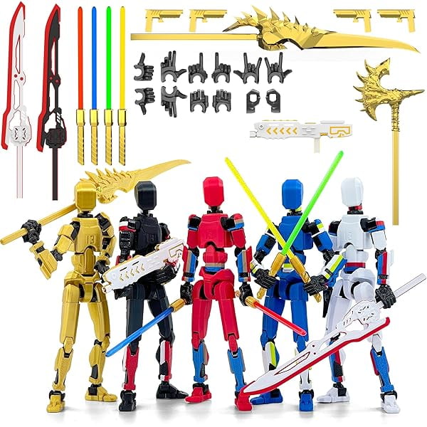 5-Pack T13 Action Figure Already Assembled, Multi-Colored Titan 13 ...