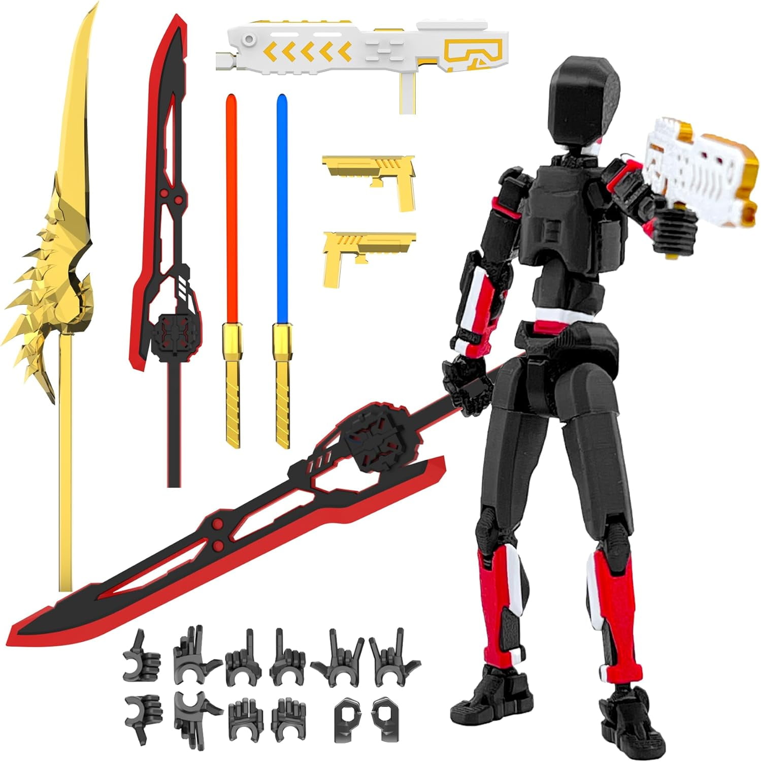 5-Pack T13 Action Figure Already Assembled, Multi-Colored Titan 13 ...