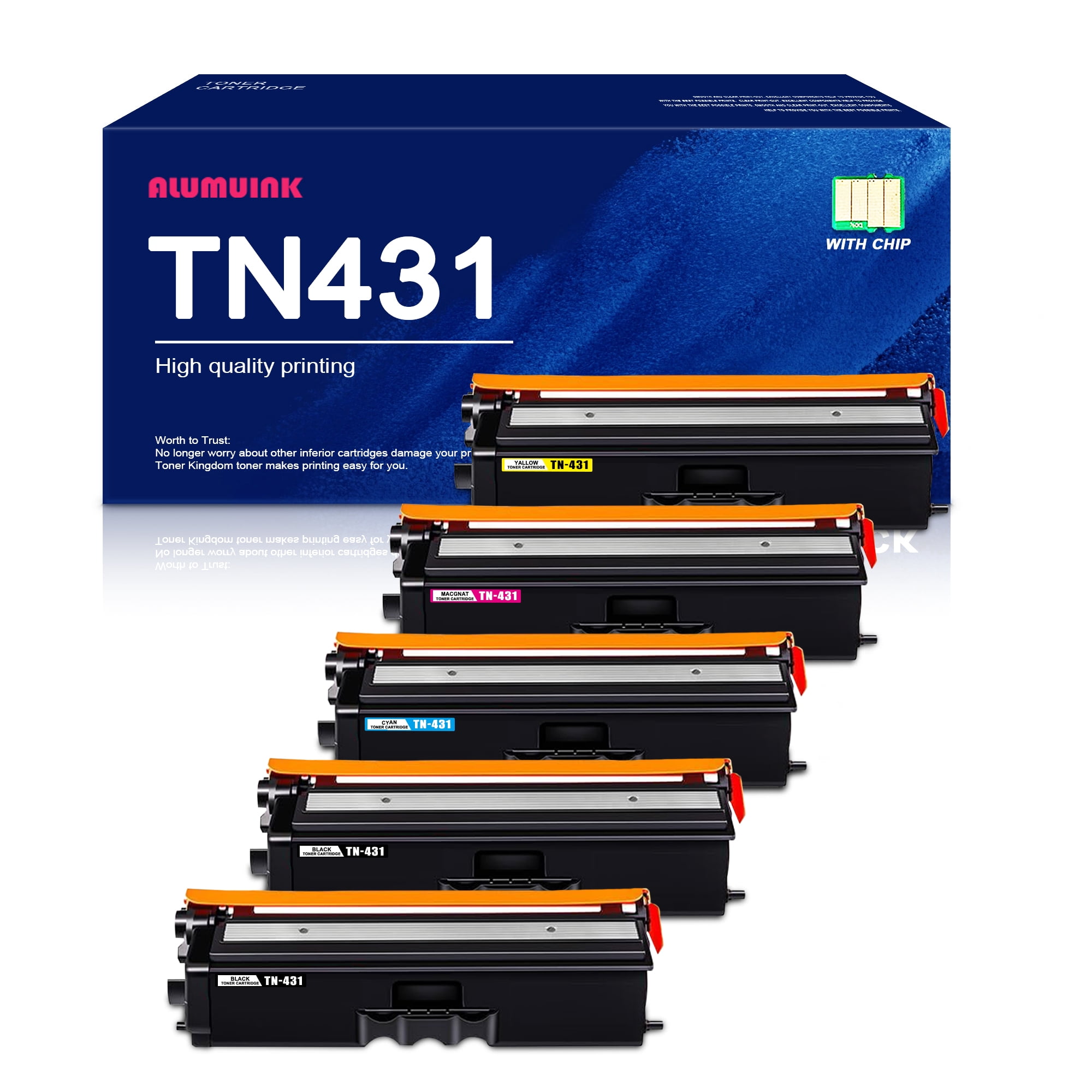5-Pack TN-431 Toner Cartridge Replacement for Brother TN-431 TN431 ...