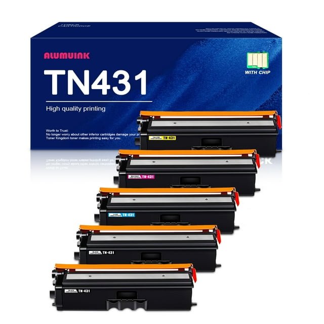 5-Pack TN-431 Toner Cartridge Replacement for Brother TN-431 TN431 ...