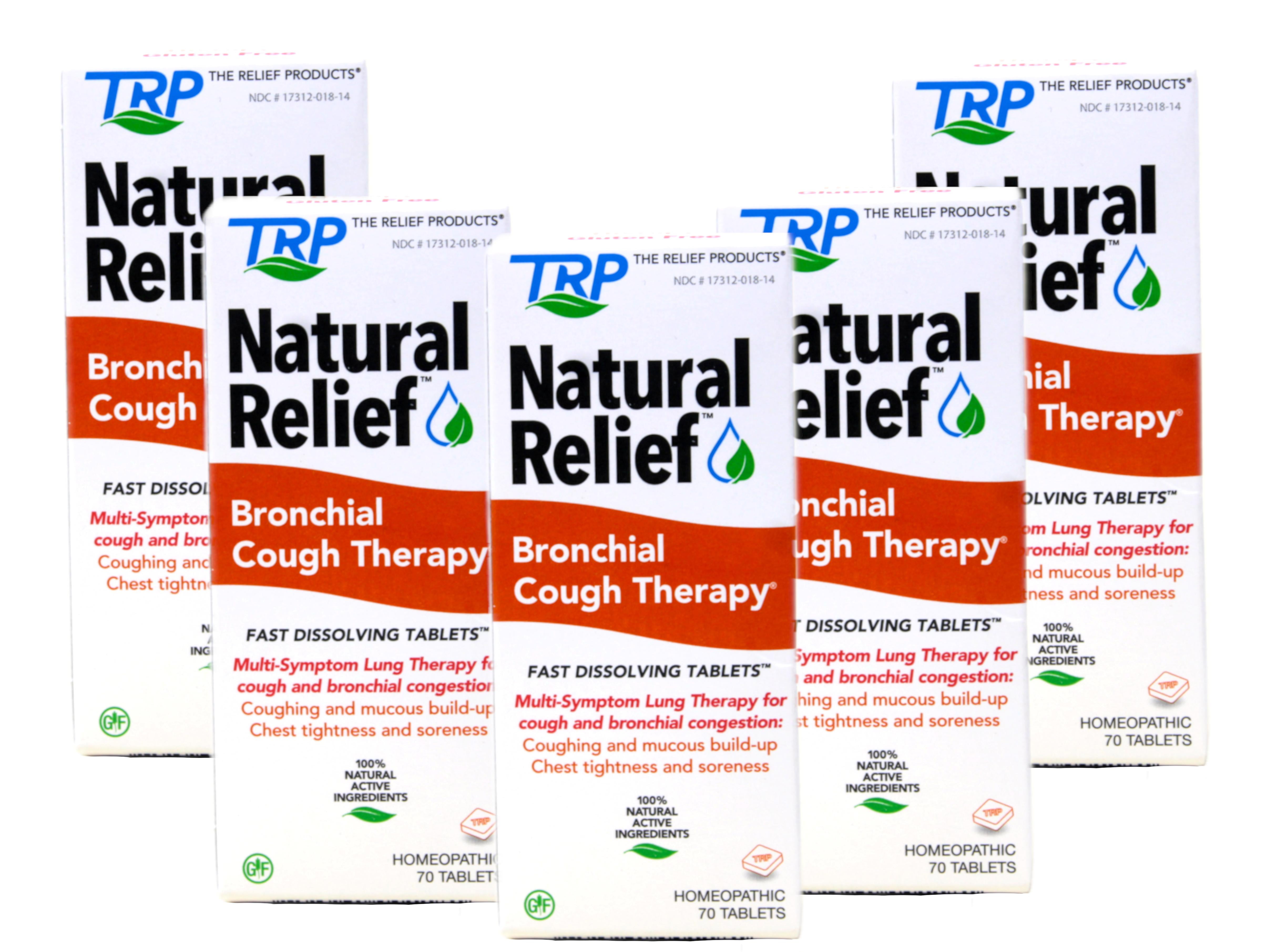 5 Pack - TRP Natural Relief Bronchial Cough Therapy Fast Dissolving ...