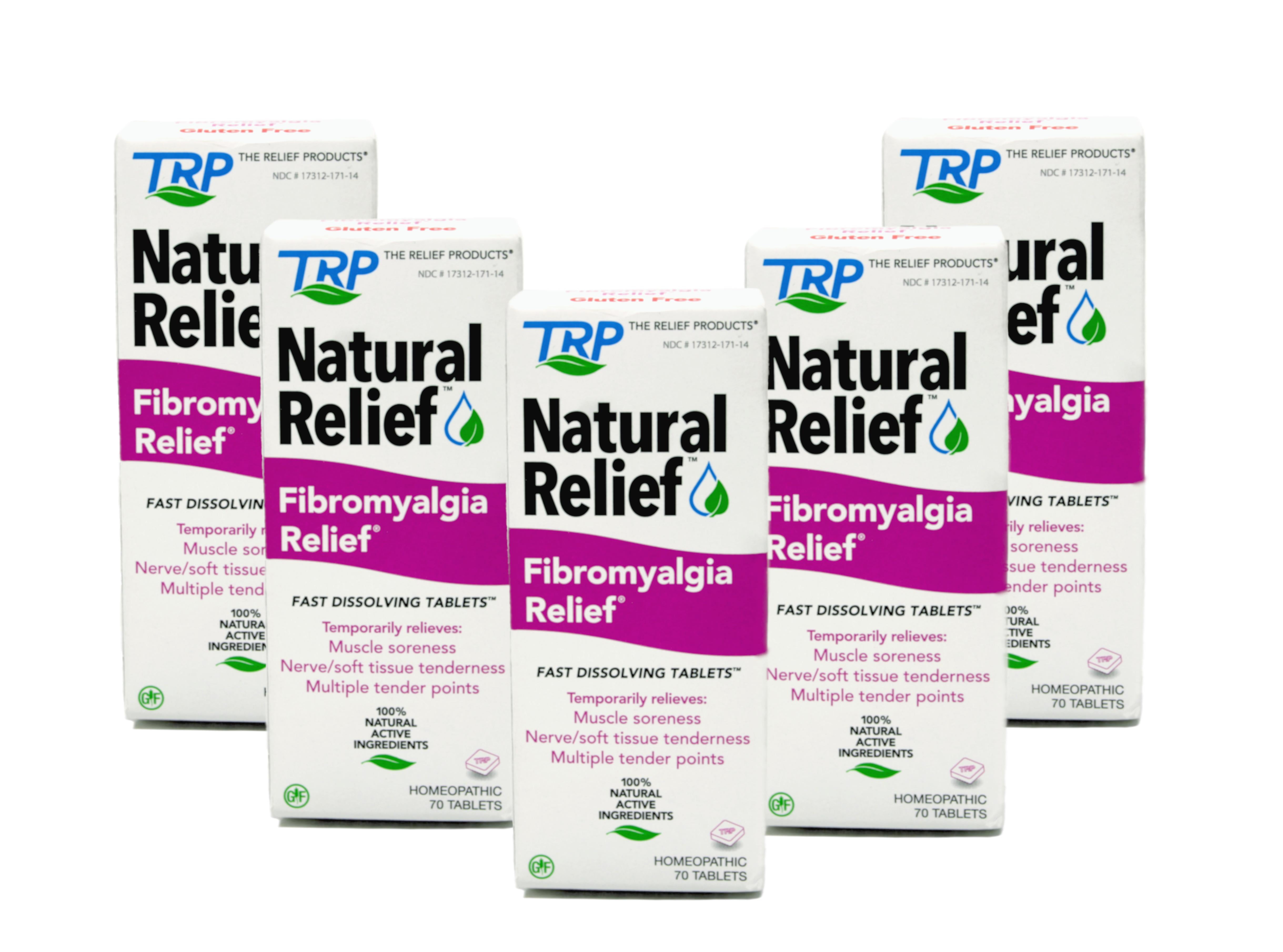 5 Pack - TRP Natural Relief Fibromyalgia Relief Fast Dissolving Tablets ...