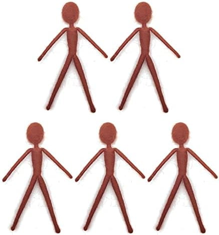 5 Pack Tan Skin Tone Needle Felted Skeleton, Friendly for Beginner ...