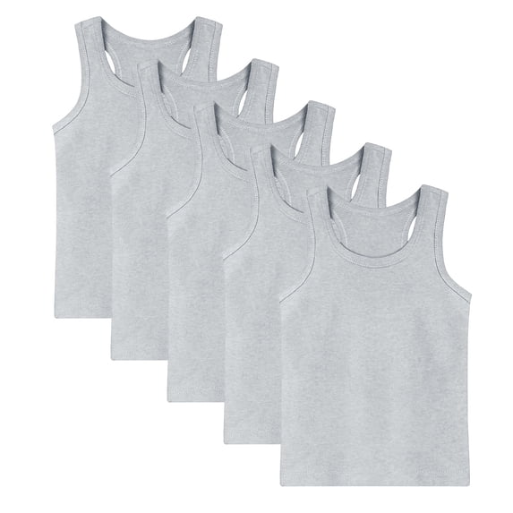 5 Pack Tank Tops for Boys Girls 1-13 Years Soft Cotton Racerback Tanks ...