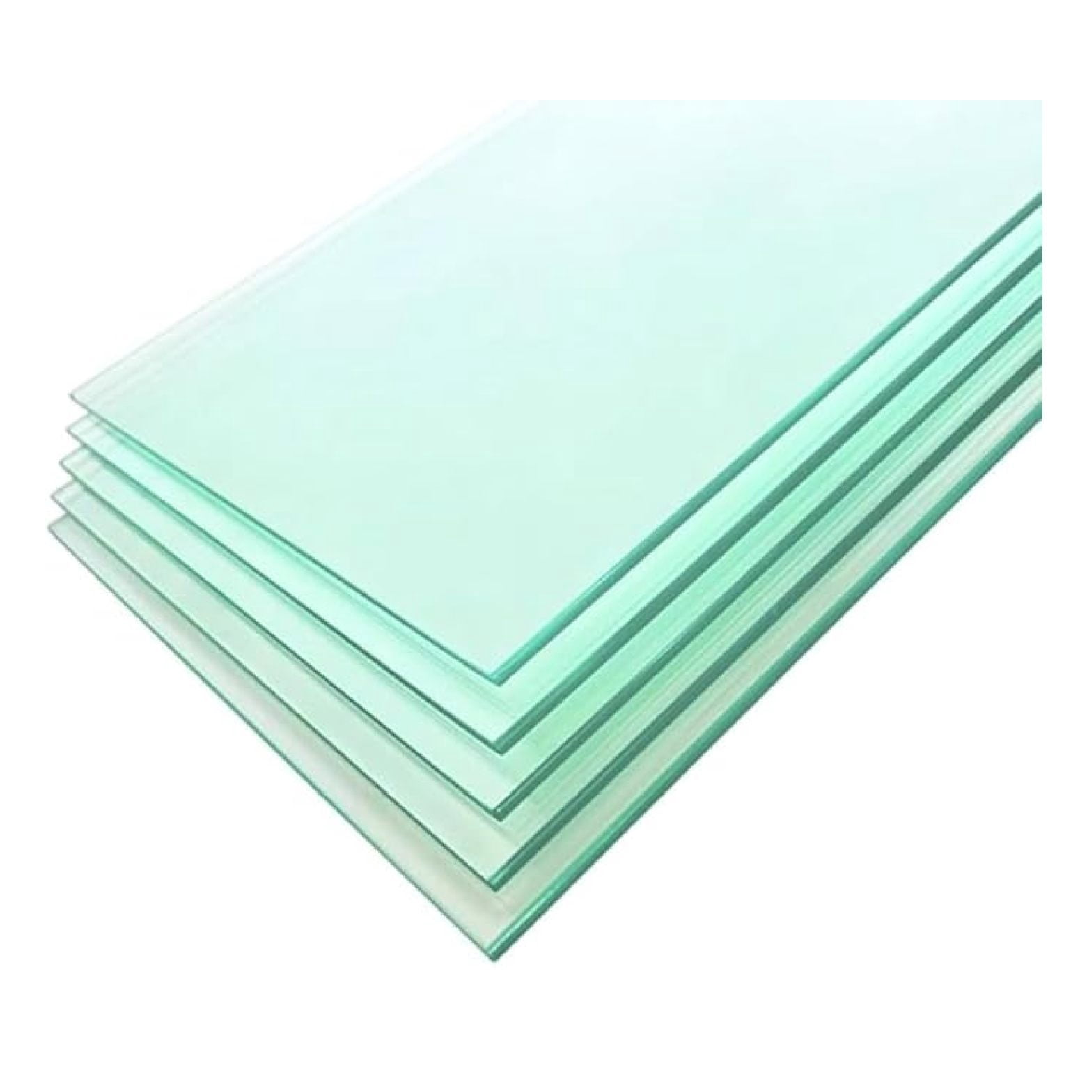 5-Pack Tempered Glass Shelf Panels – 14" x 36" Clear Rectangular ...