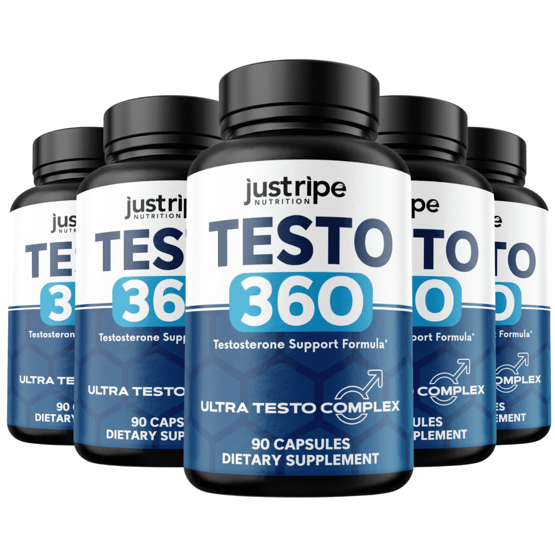 5 Pack Testo 360 Supplement for Energy & Vitality w/ Tribulus ...