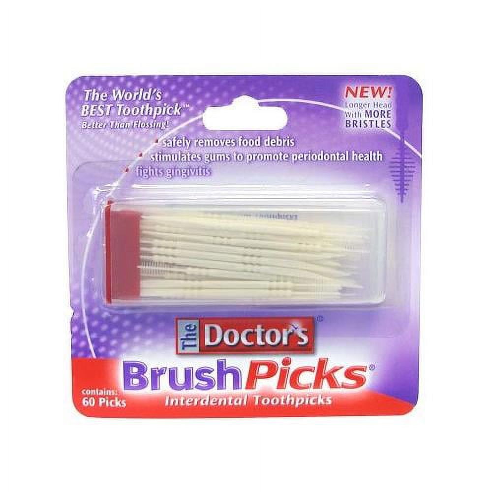 5 Pack - The Doctor's BrushPicks - Interdental Toothpicks - 60 Count ...