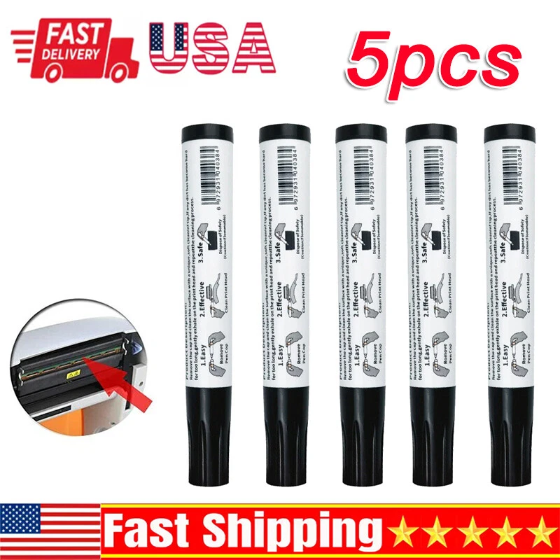 5-Pack Thermal Printer Cleaning Pen Printhead Isopropanol Alcohol Zebra ...