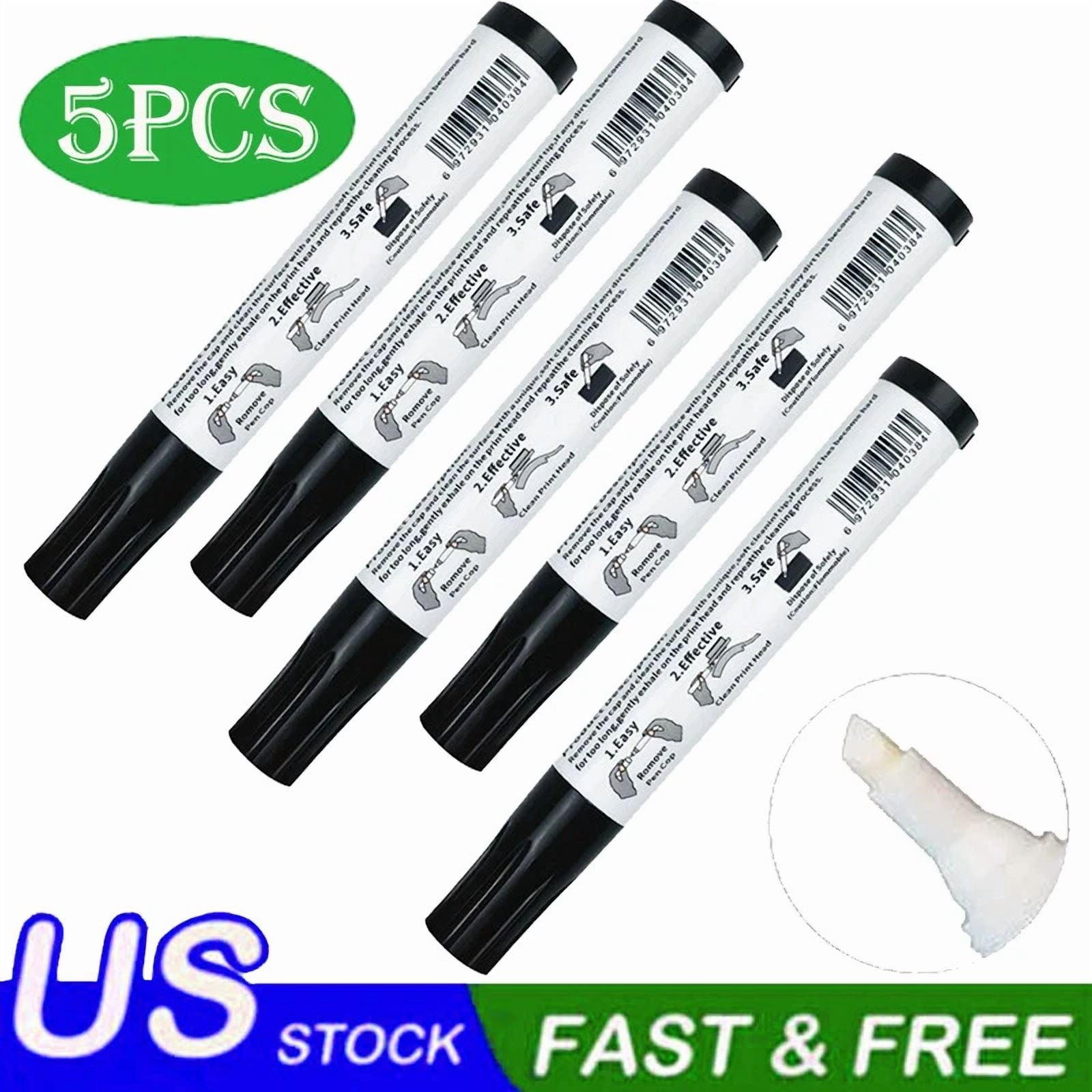 5-Pack Thermal Printer Cleaning Pen Printhead Isopropanol Alcohol Zebra ...