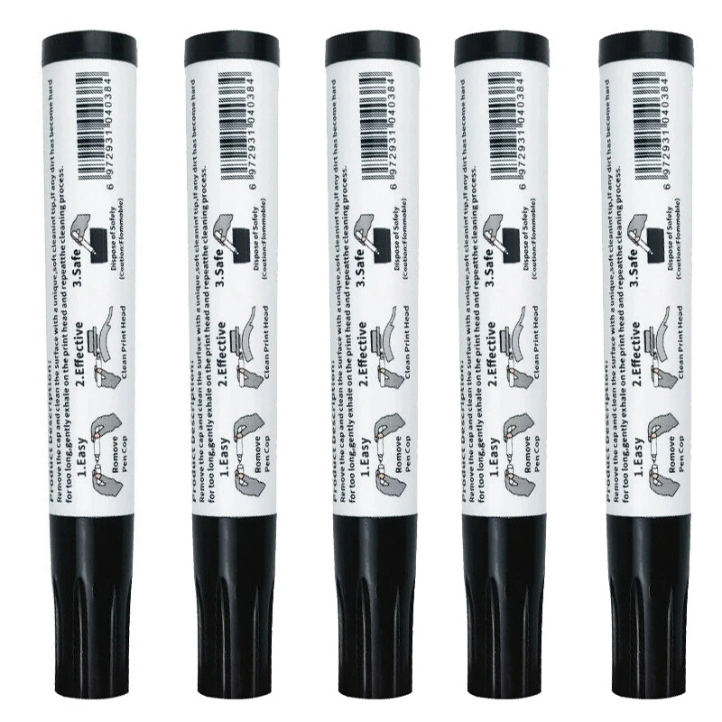 5-Pack Thermal Printer Cleaning Pen Printhead Isopropanol Alcohol Zebra ...