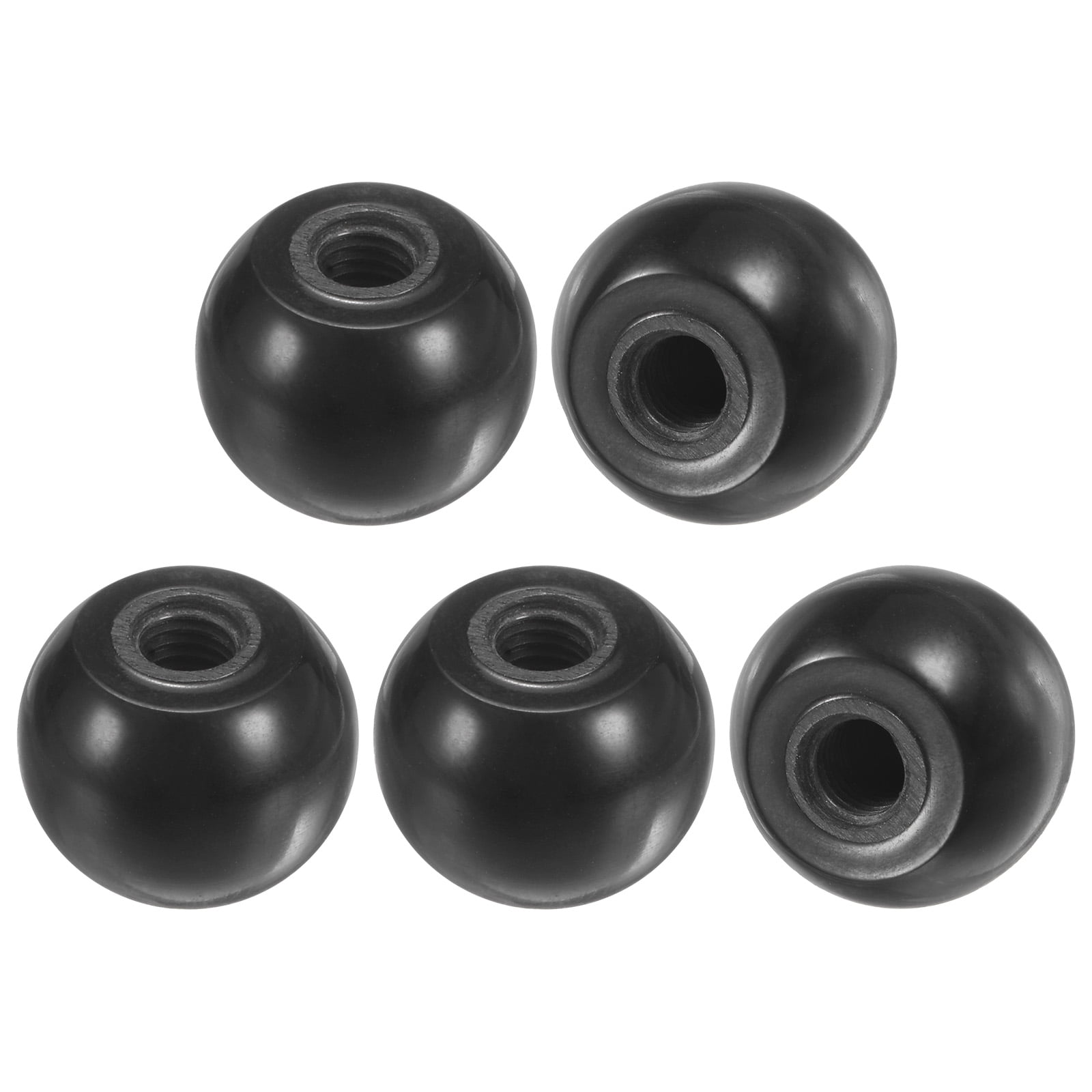 5-Pack Threaded Ball Knobs, M5 Female Thread 16mm Dia. Thermoset ...