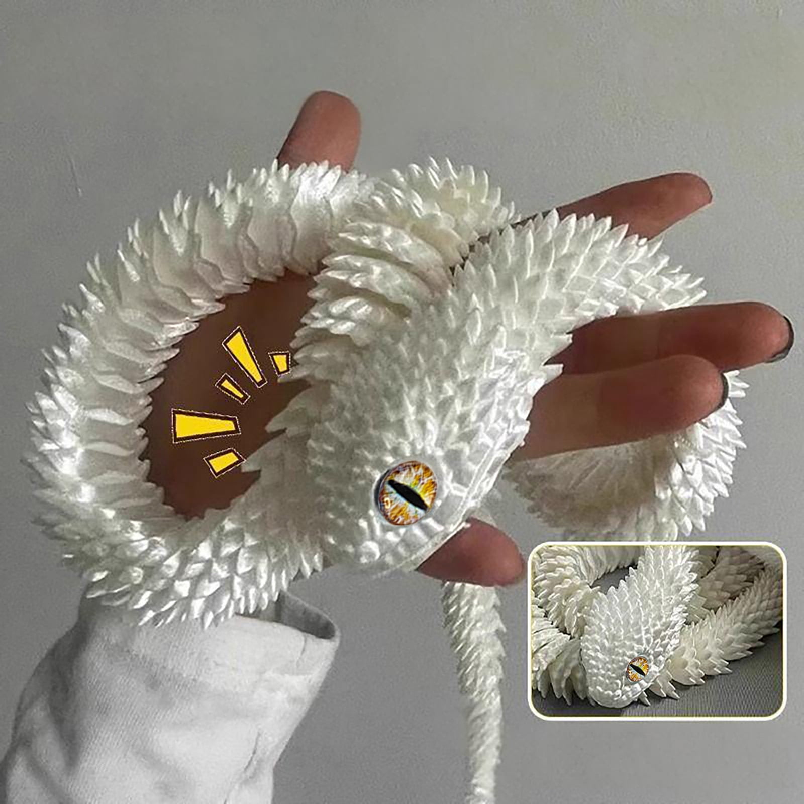5 Pack Three Dimensional Printed Snake Hand Toy With Fully Movable ...