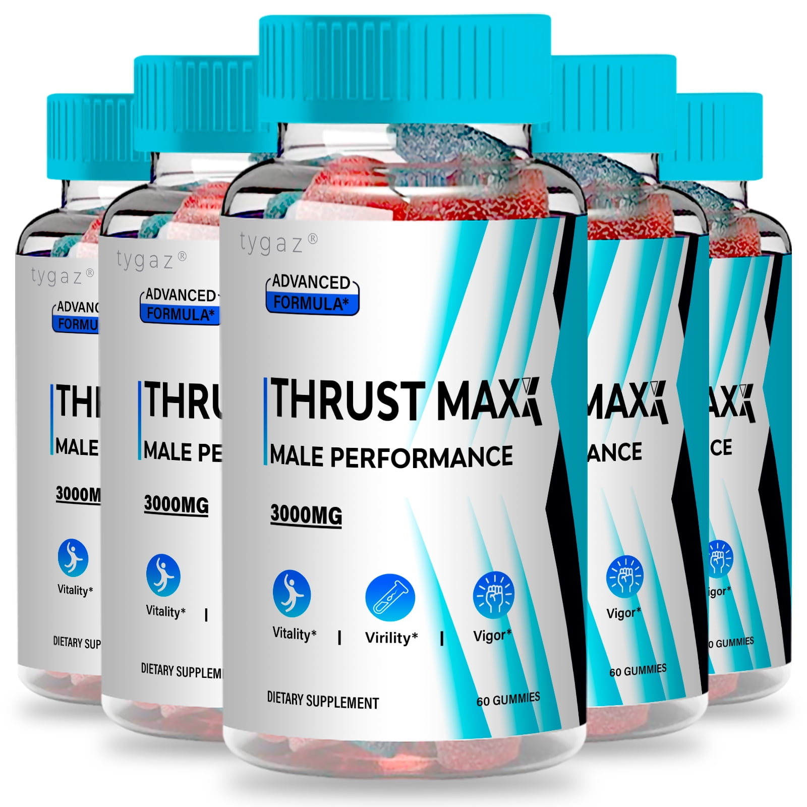 (5 Pack) ThrustMaxx - Thrust Maxx Gummy For Men - Walmart.com
