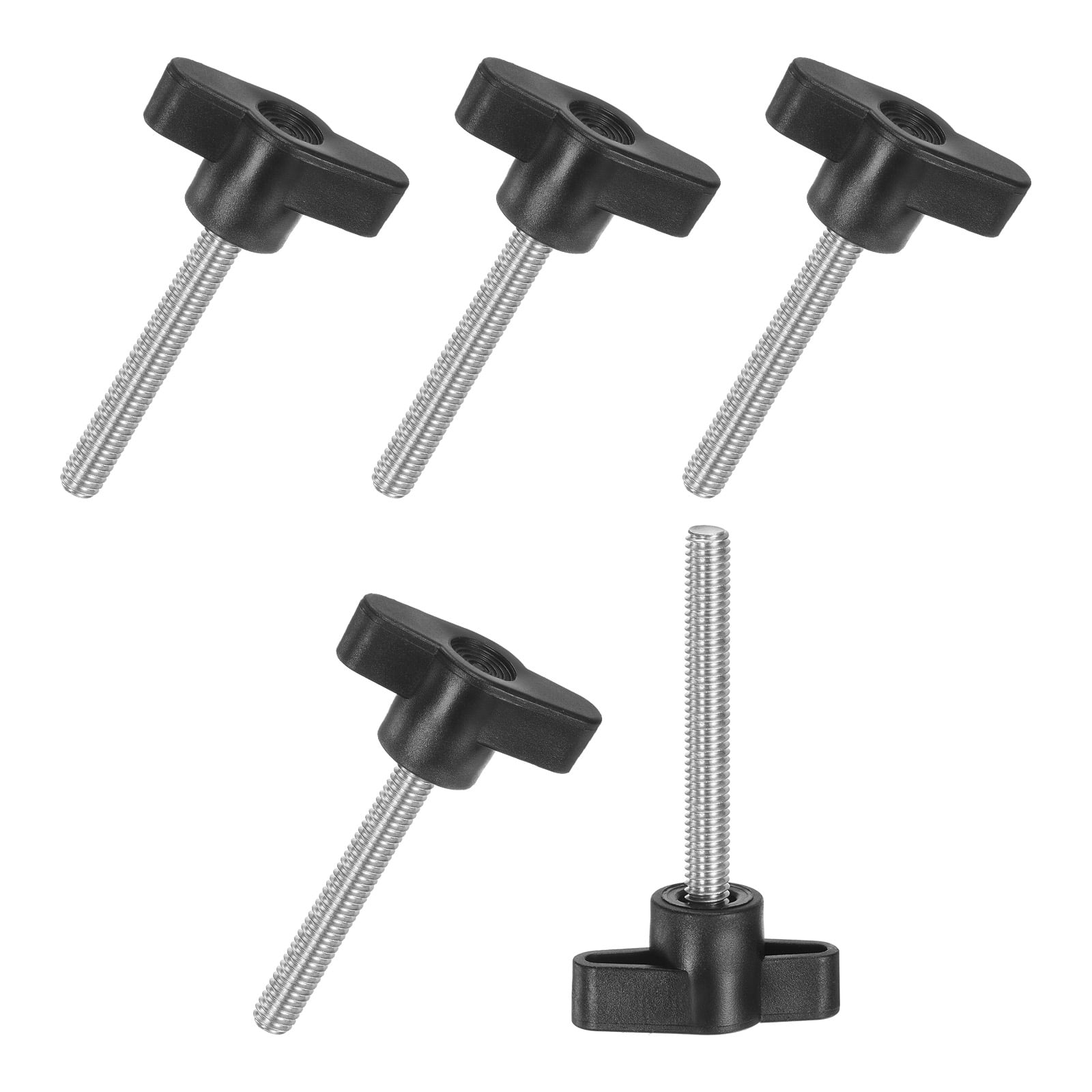 5-Pack Thumb Screws, M6x45mm Tee Wing Knobs, 304 Stainless Steel T ...