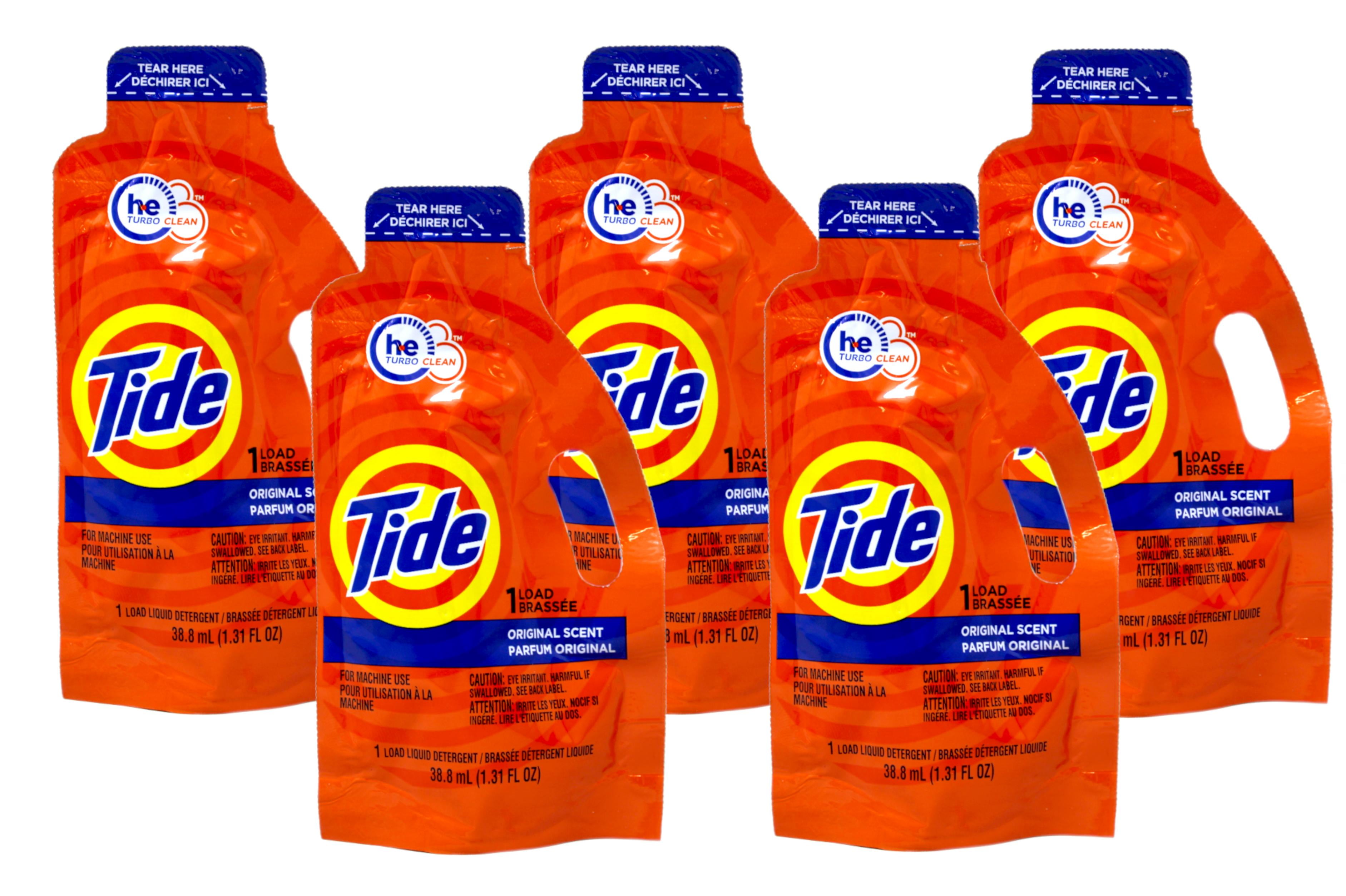 5 Pack - Tide Ultra Concentrated Laundry Detergent and Washing Soap ...