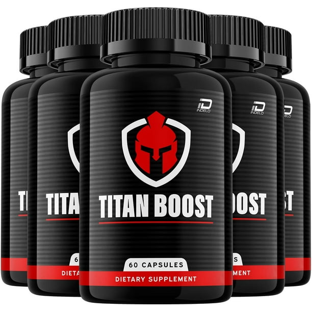 Titan Boost for Men Capsules, TitanBoost Advanced Formula, 5 Pack, 300 ...