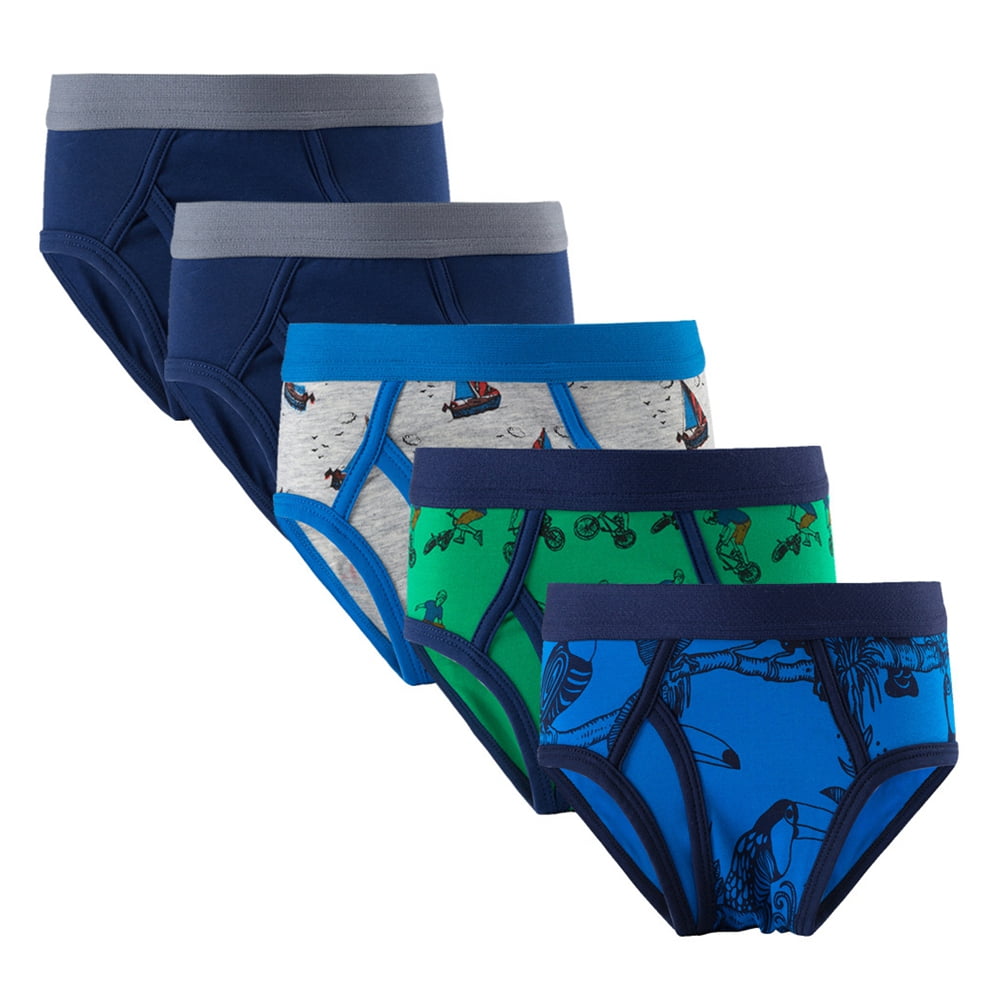 5-Pack Toddler Boys Casual Briefs Panties Kids Cotton Underwear Undies ...