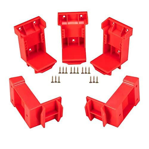 5 Pack Tool Mount Compatible For Milwaukee 18V Drill; Battery Holder ...