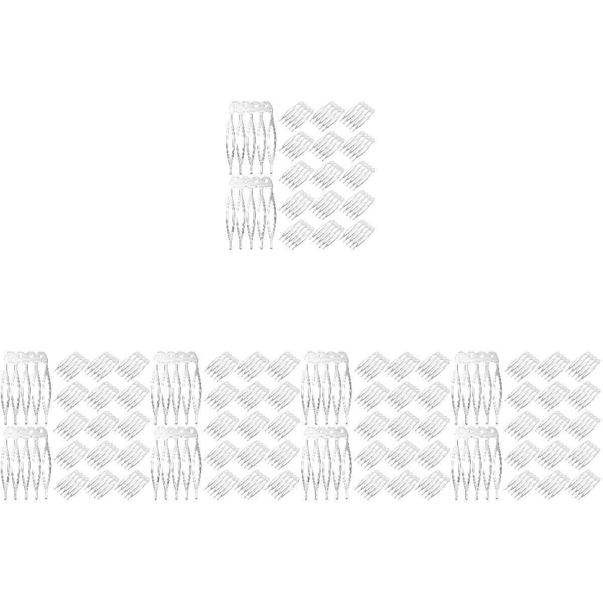 5 Pack Tooth Comb Hair Combs for Bun French Women's Bride - Walmart.com