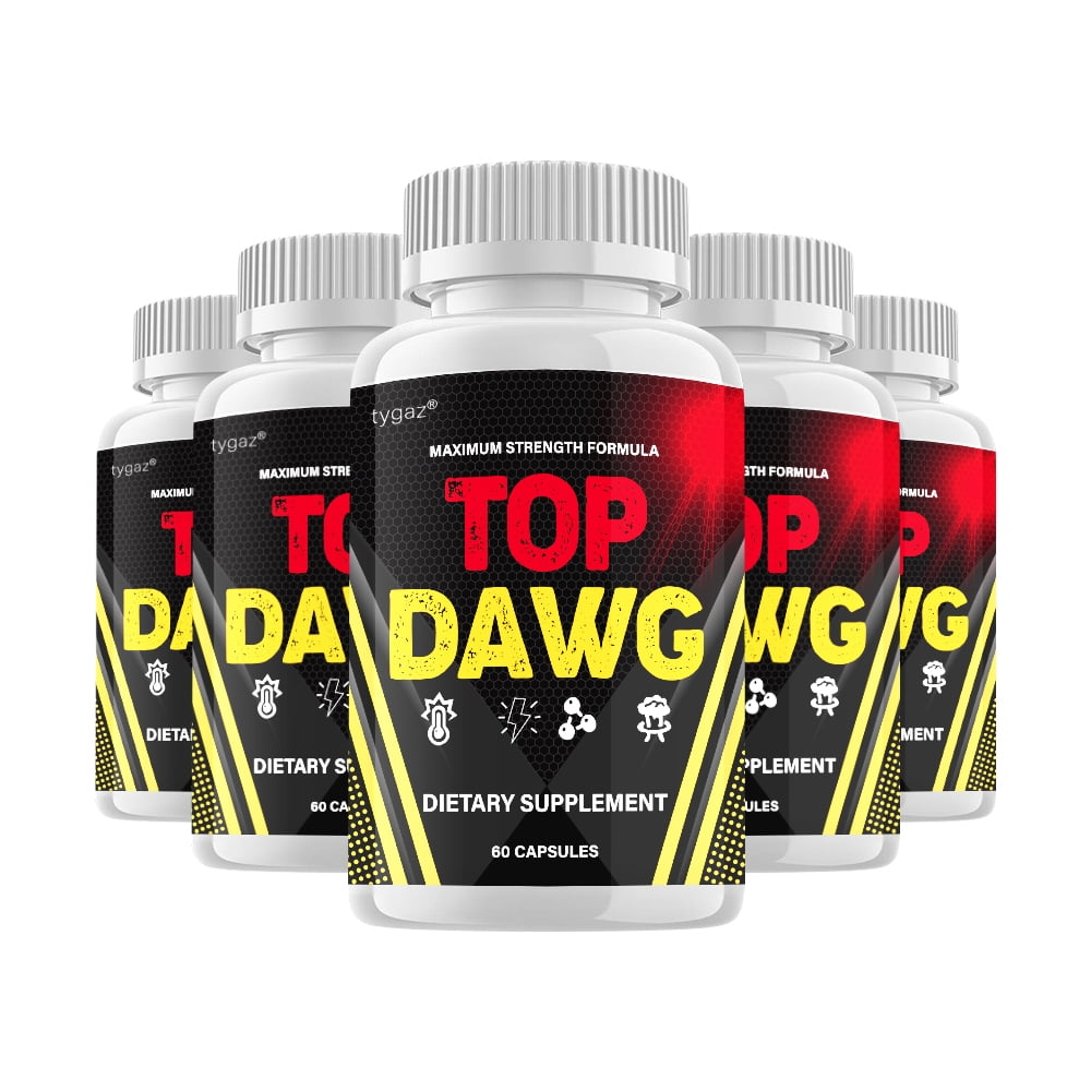 (5 Pack) Top Dawg - Top Dawg Capsules for Men - Walmart Business Supplies