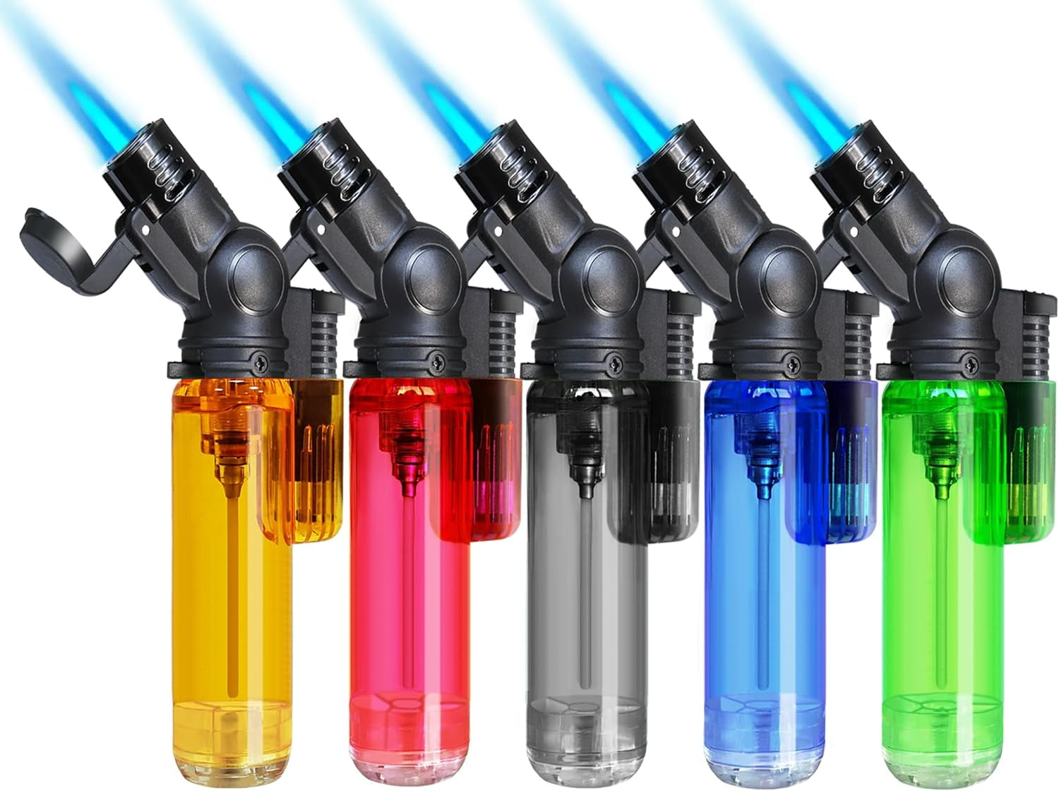 5 Pack Torch Lighter Mini Refillable Butane Lighters Single Jet Flame ...