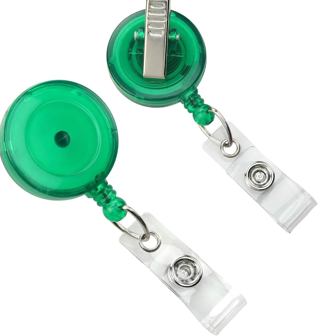 5 Pack - Translucent Badge Reel Holders with Alligator Swivel Clip ...