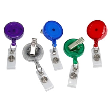 25 Pack - ID Holder Badge Clips with Clothing Friendly Tip - Metal ...