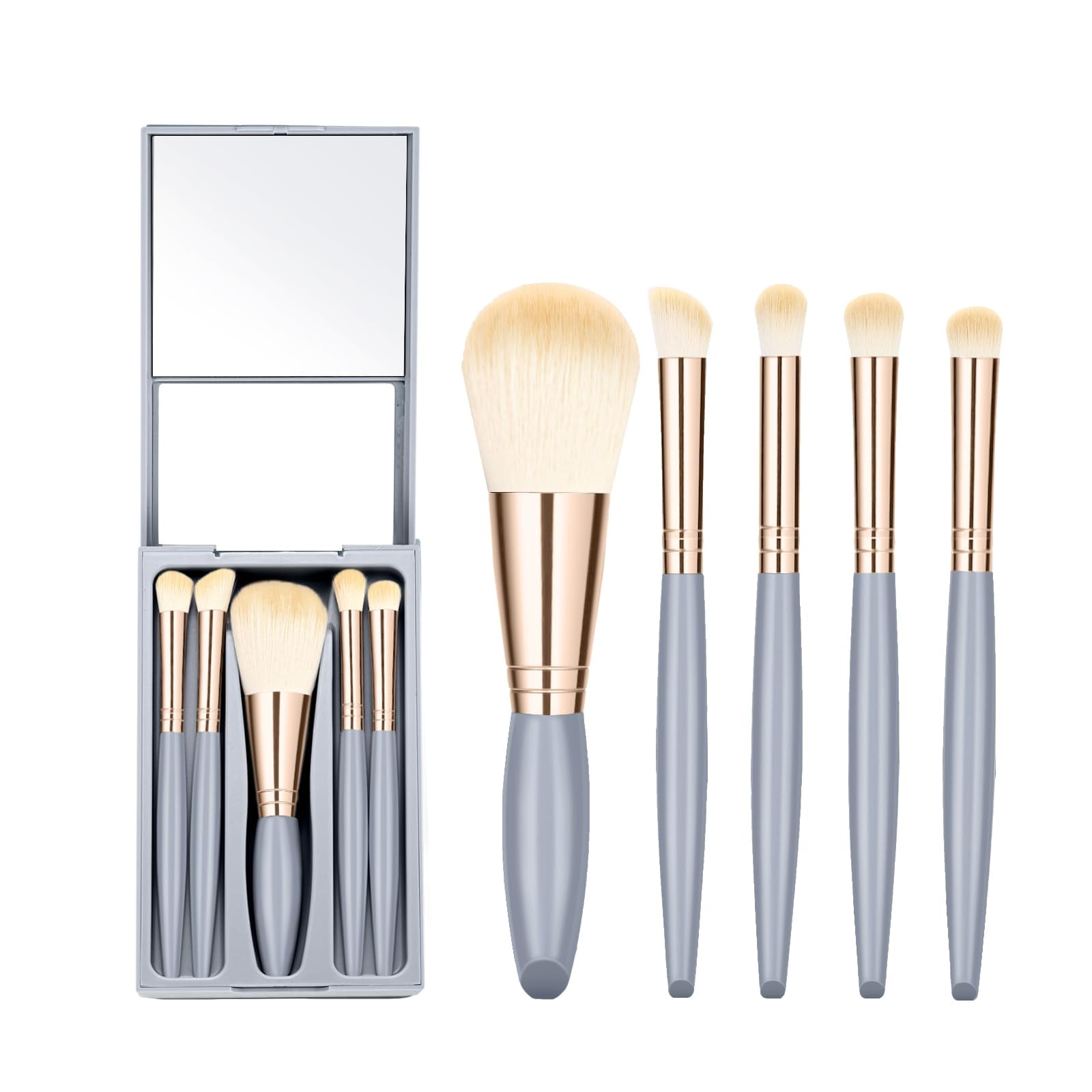 5 Pack Travel Makeup Brush Set, travel make up brushes sets mini eye ...