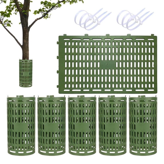 5 Pack Tree Trunk Protector, Resizable Tree Protection Fence Sapling ...