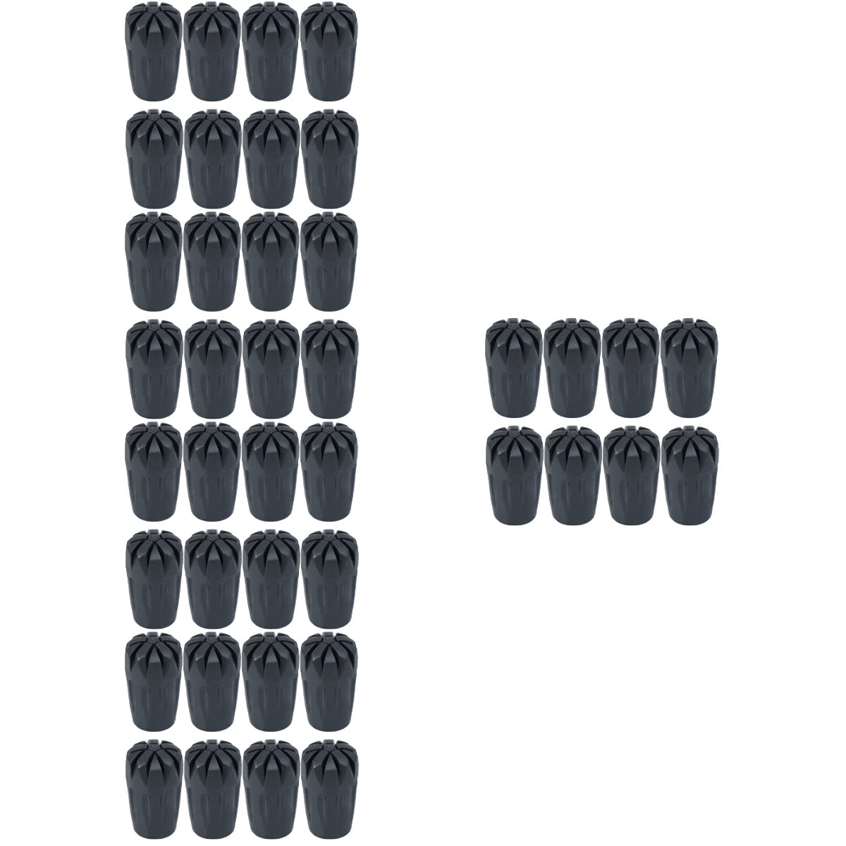 5 Pack Trekking Pole Tip Set Walking Stick Ferrules Travel Black ...