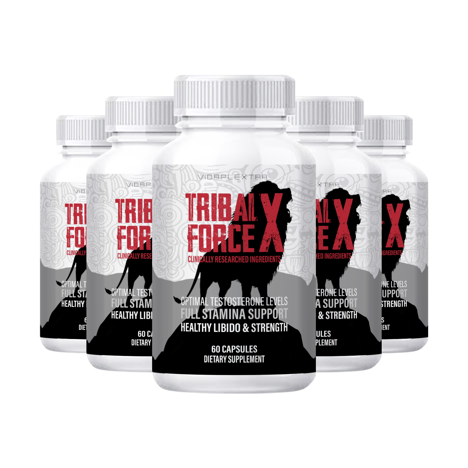 (5 Pack) Tribal Force X - Tribal Force X Male Capsules - Walmart Business Supplies