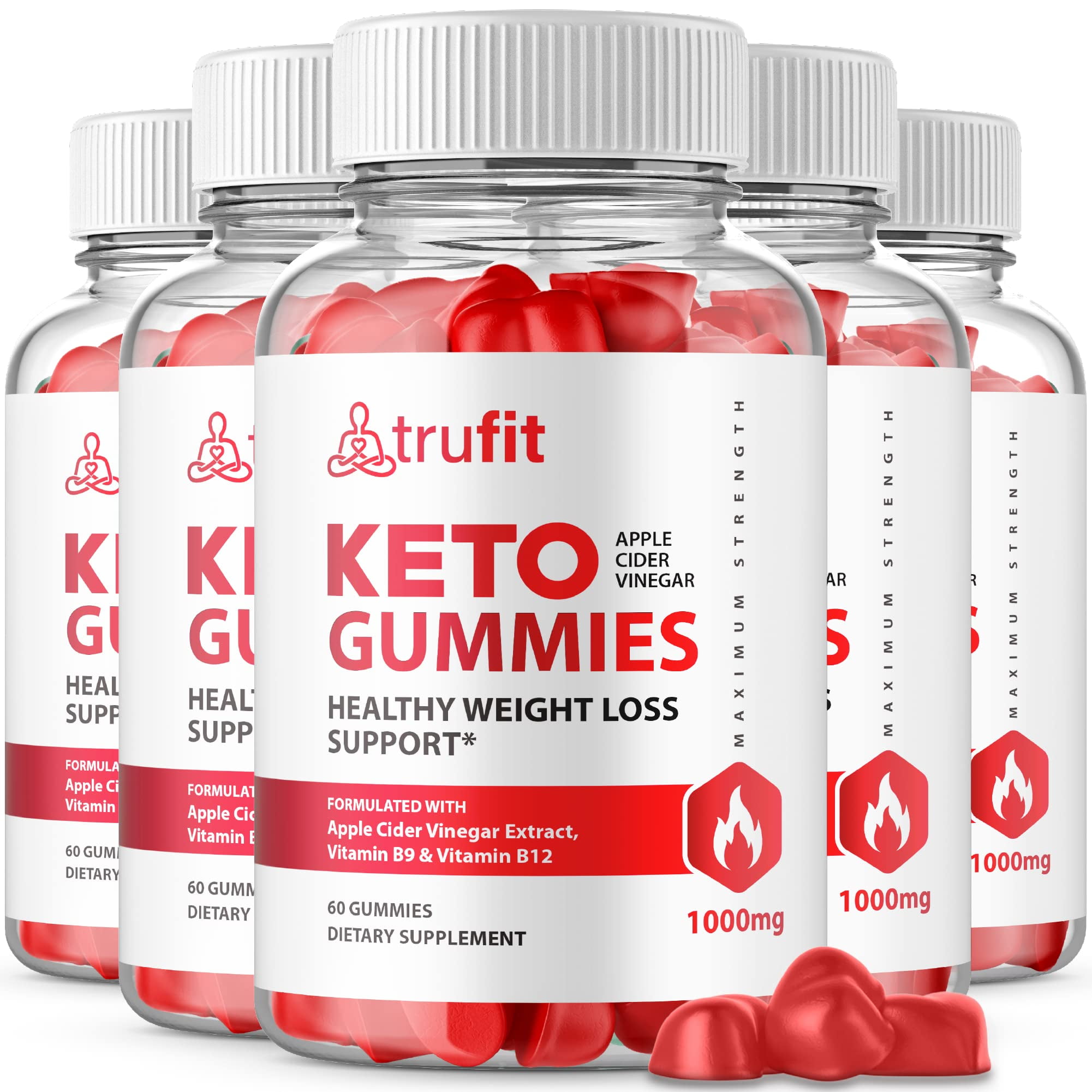 (5 Pack) Trufit Keto Gummies - Official Formula, Vegan, Non GMO - Tru Fit Keto Trufit Keto ACV ...