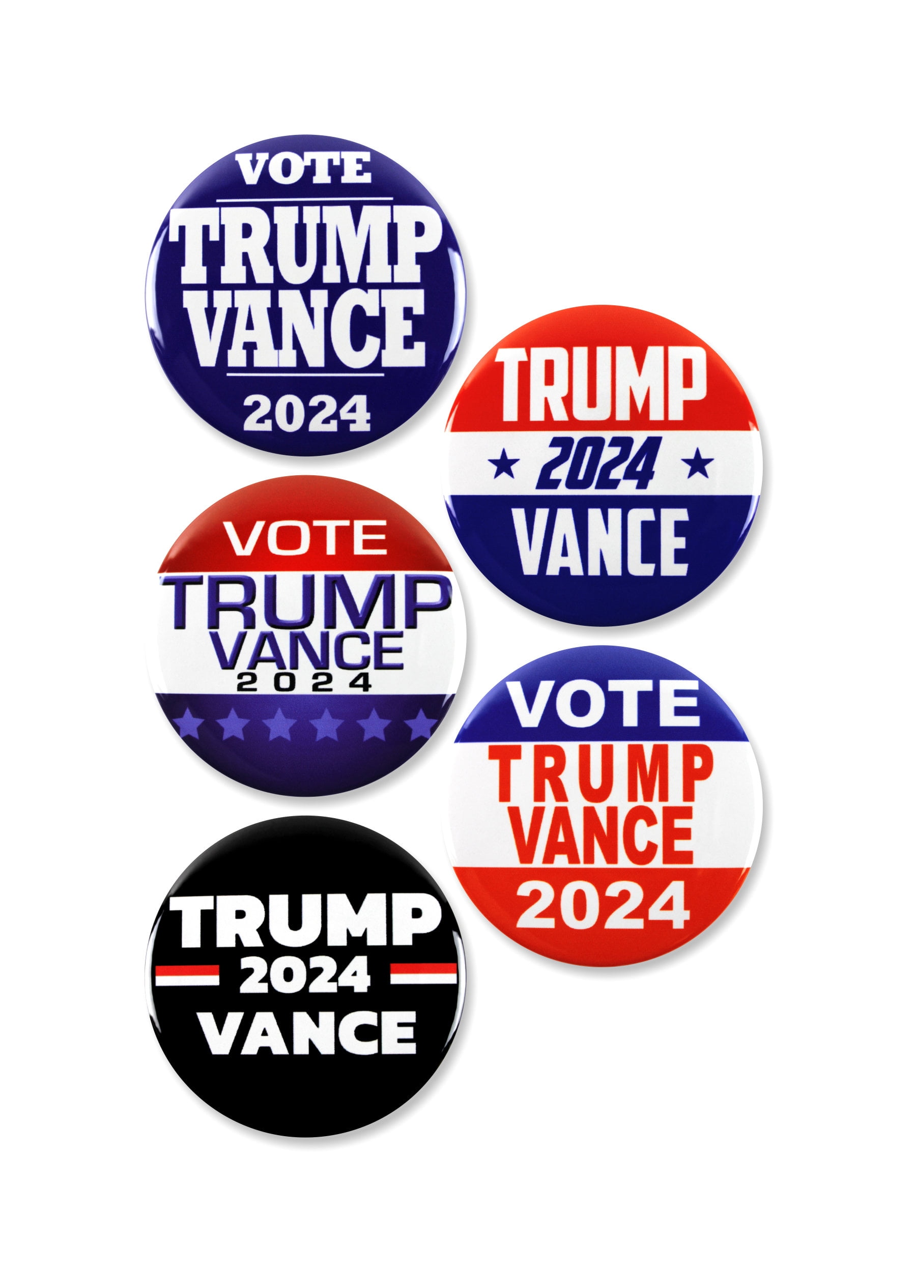 5 Pack - Trump Vance 2024 Presidential Election Political Campaign ...