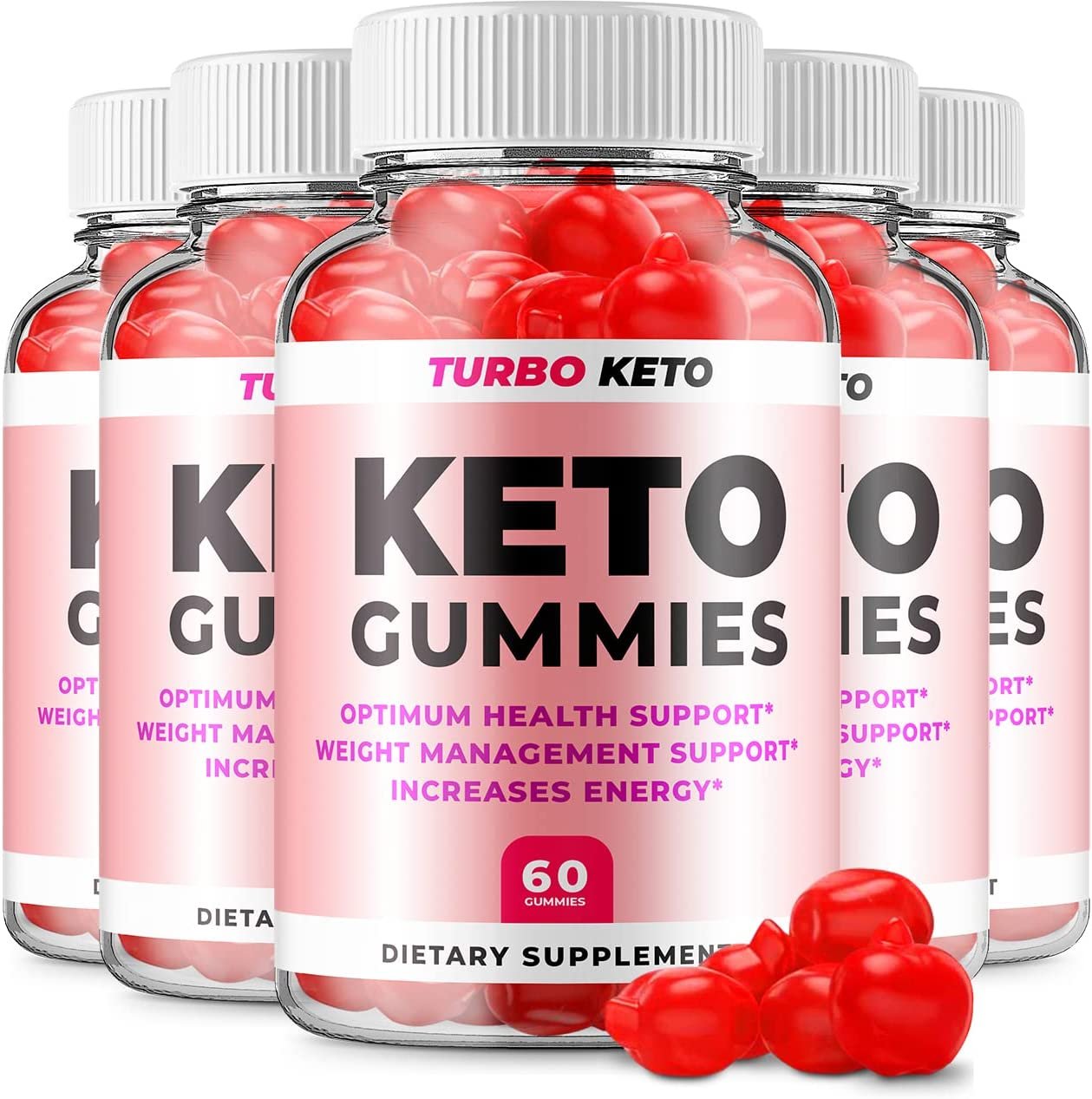 5 Pack Turbo Keto ACV Gummies Turbo ACV + Keto Advanced Keto Formula ...